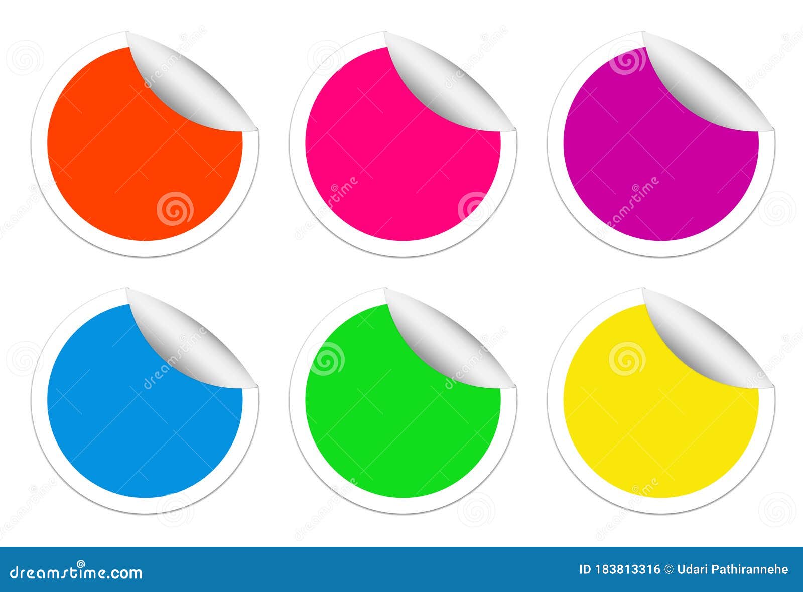 Colorful Empty Round Sticker Collection Stock Vector - Illustration of ...