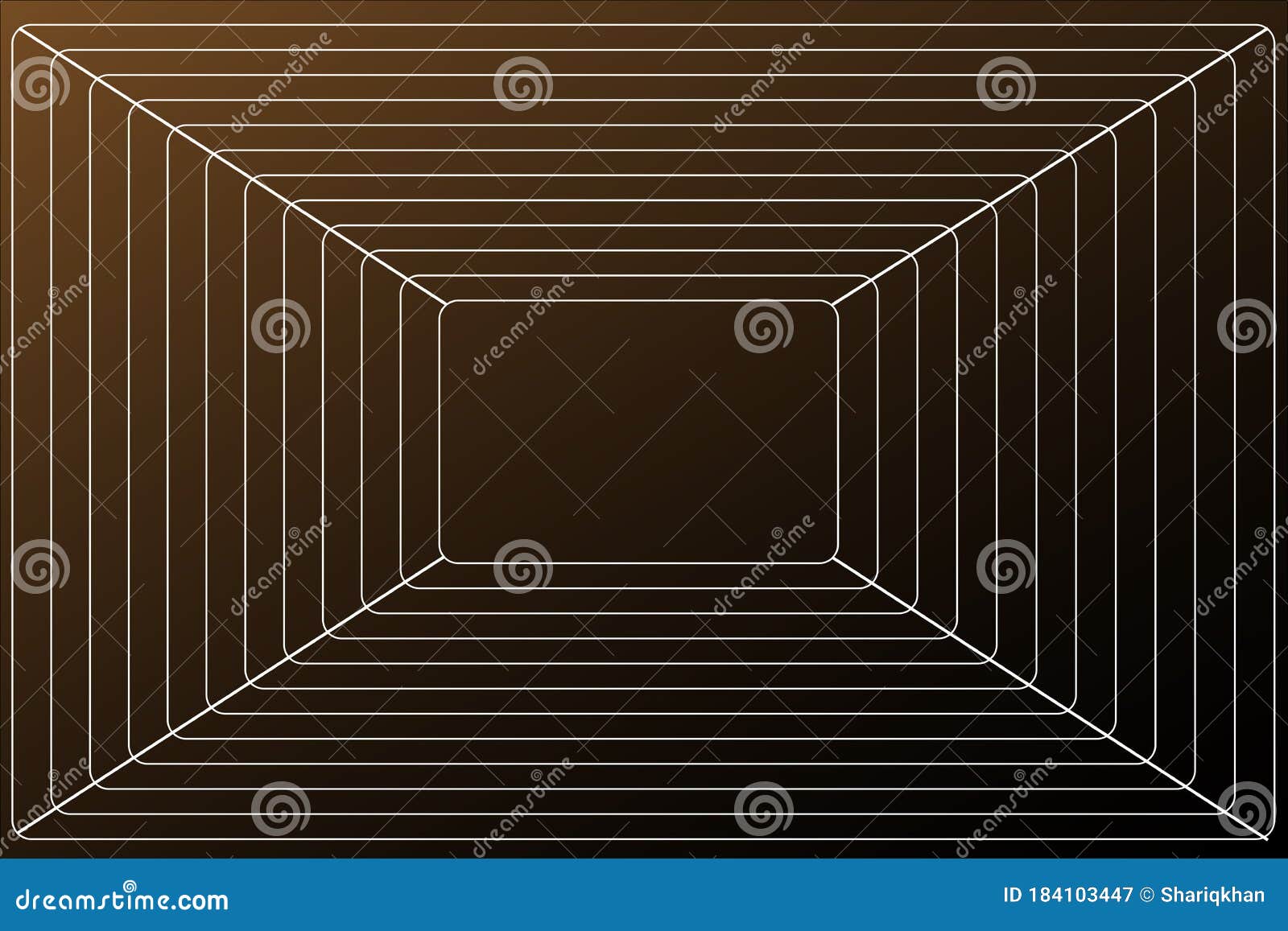 Virtual Depth 3 D Illusion with Squares Geometrical Figure Stock Vector ...