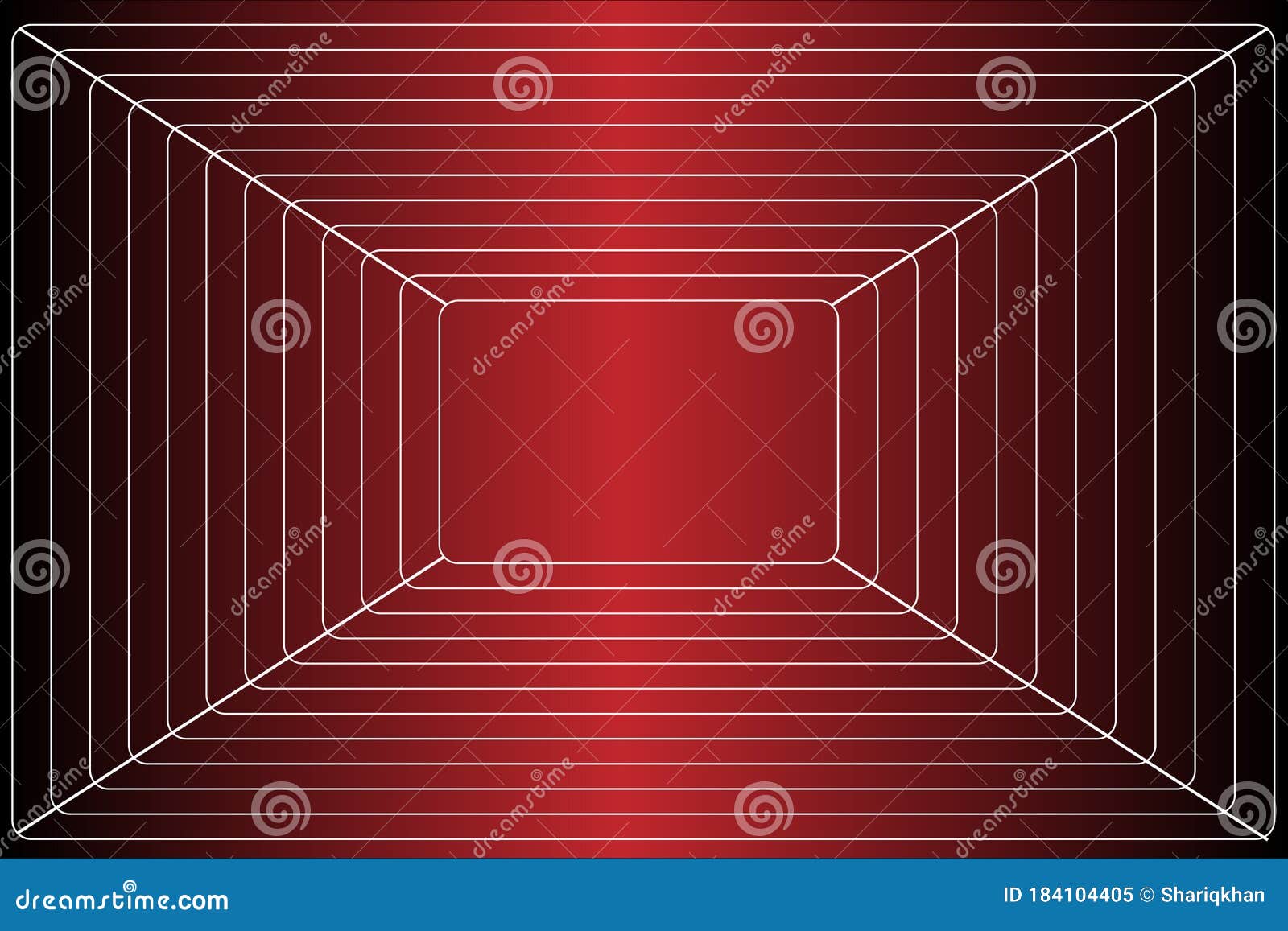 Virtual Depth 3 D Illusion with Squares Geometrical Figure Stock Vector ...