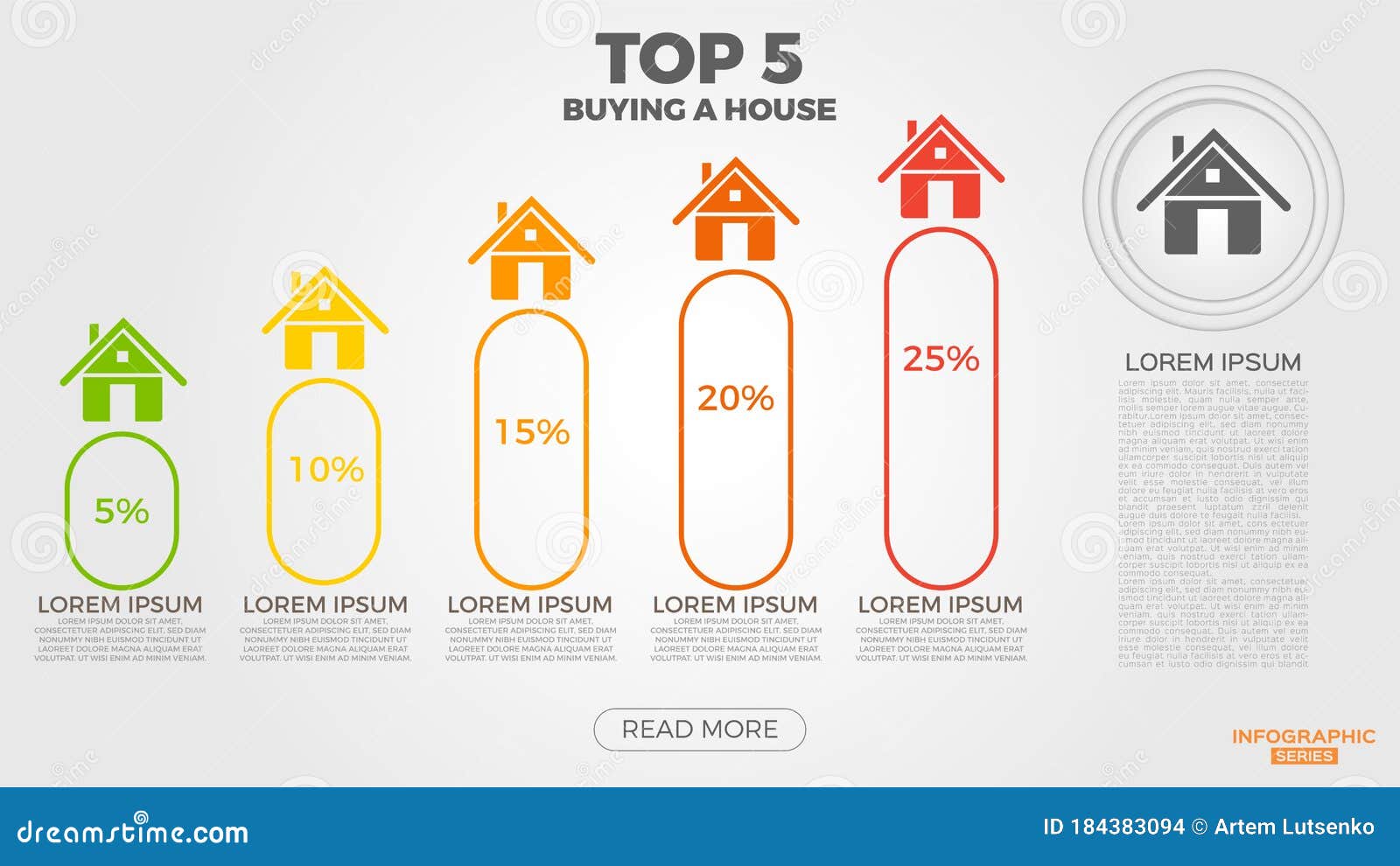 Buying a House Infographics, Real Estate Presentation Stock Vector ...