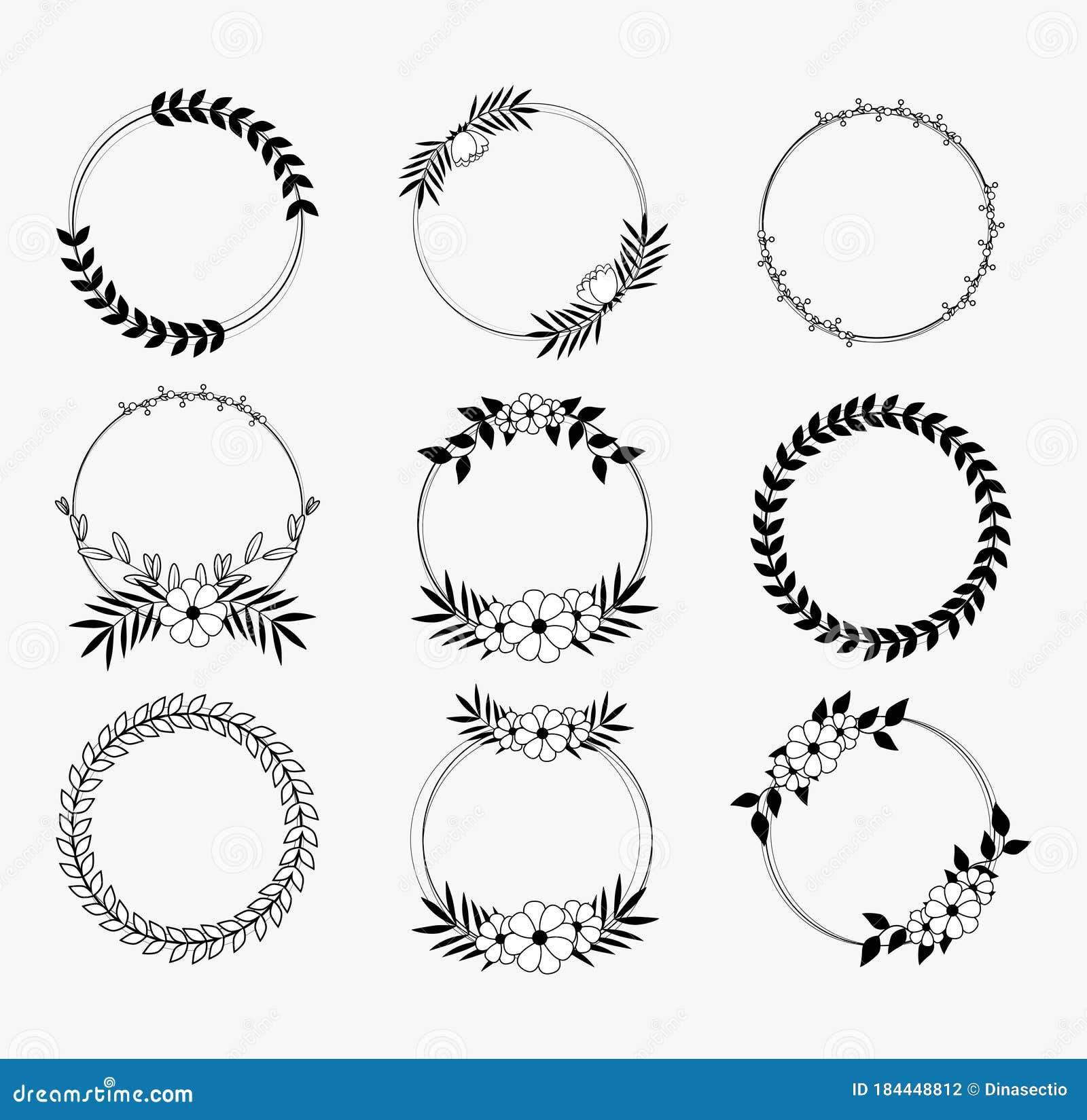 Vintage Crown and Circle Border and Frame Stock Vector - Illustration ...