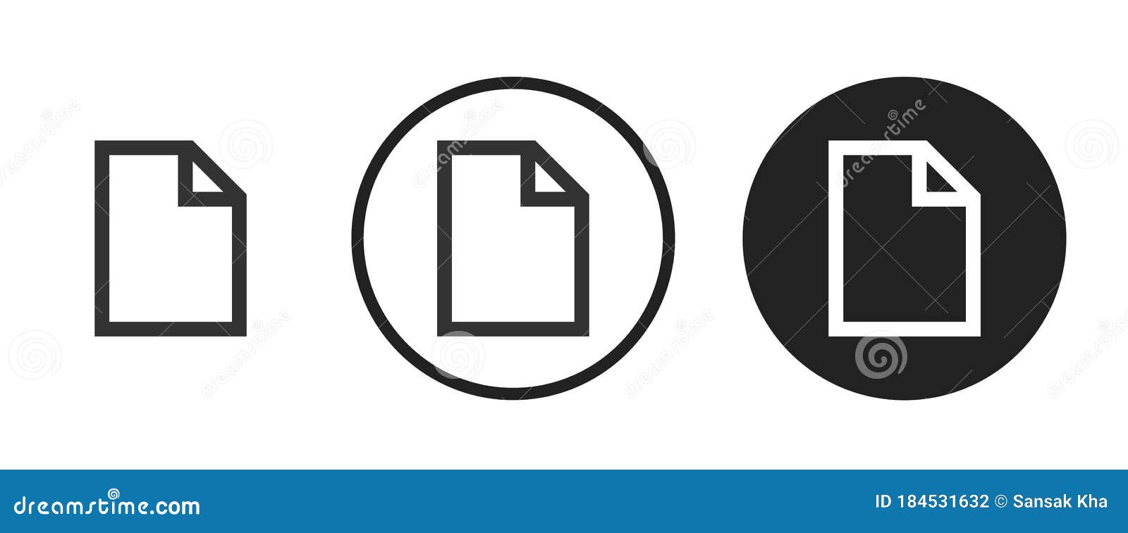 The Note Paper Icon. Text File Symbol. Flat Stock Illustration ...