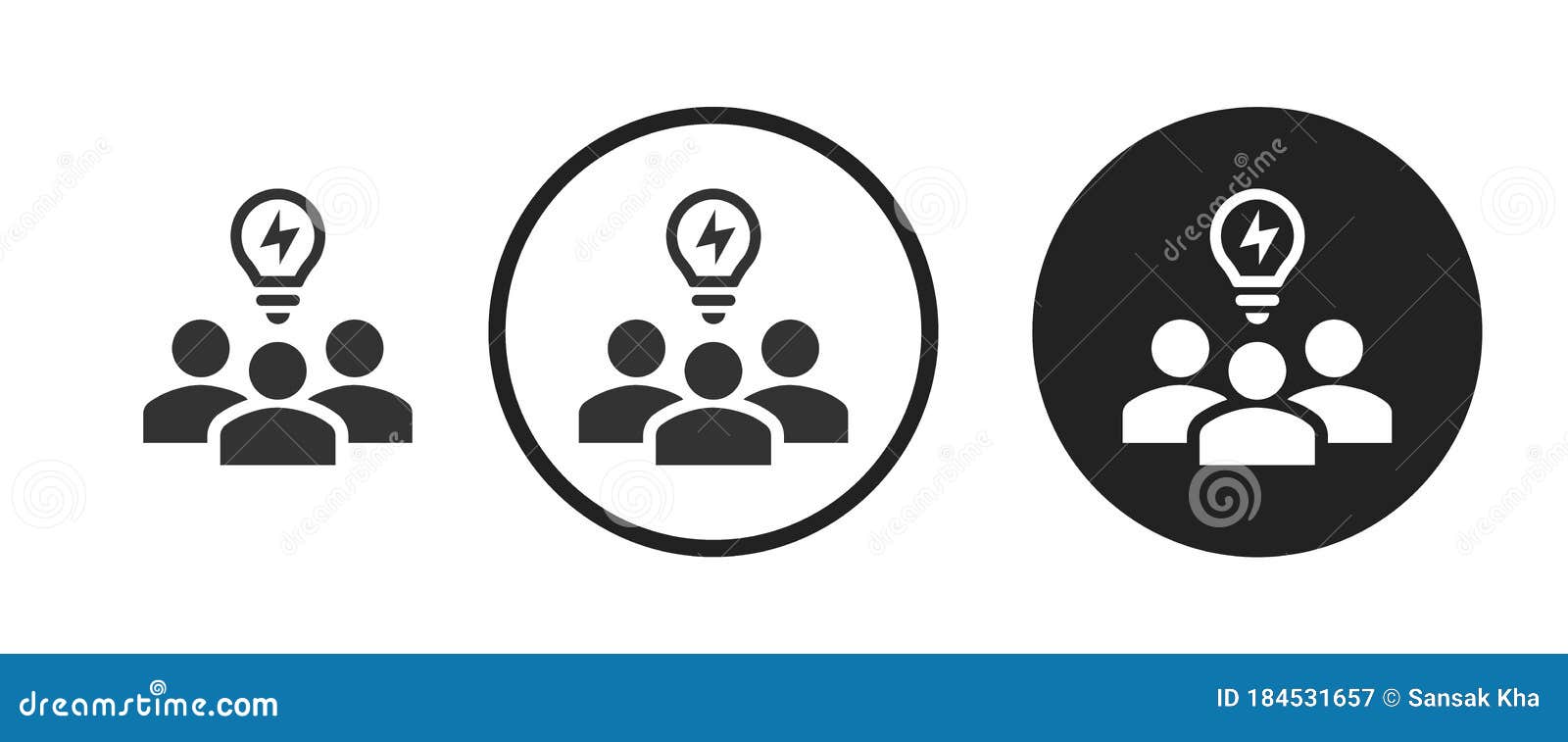 Brainstorming People Black Vector Concept Icon. Brainstorming People ...