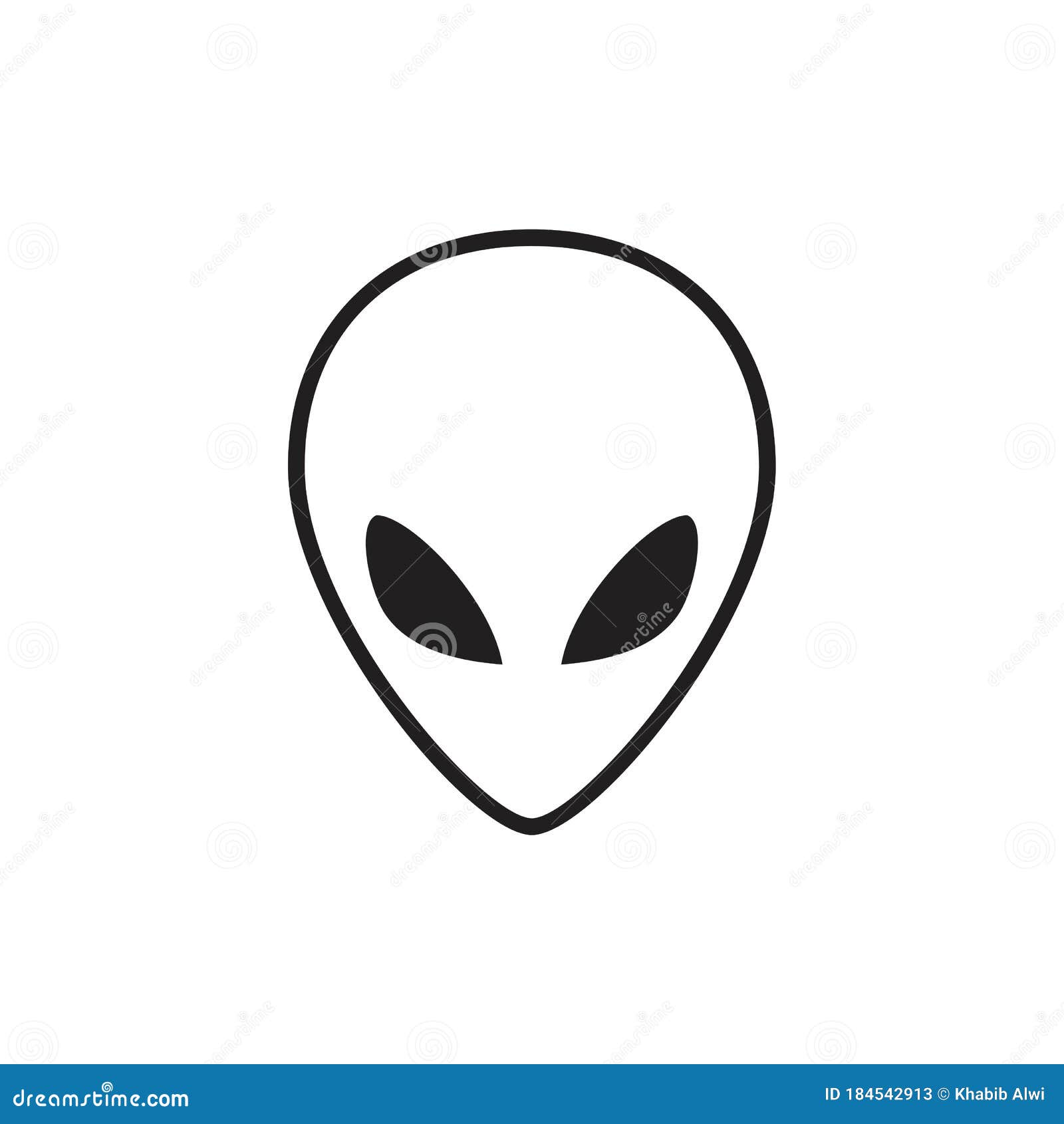 Alien Icon In Flate Style Isolated On White Background. Space Symbol ...