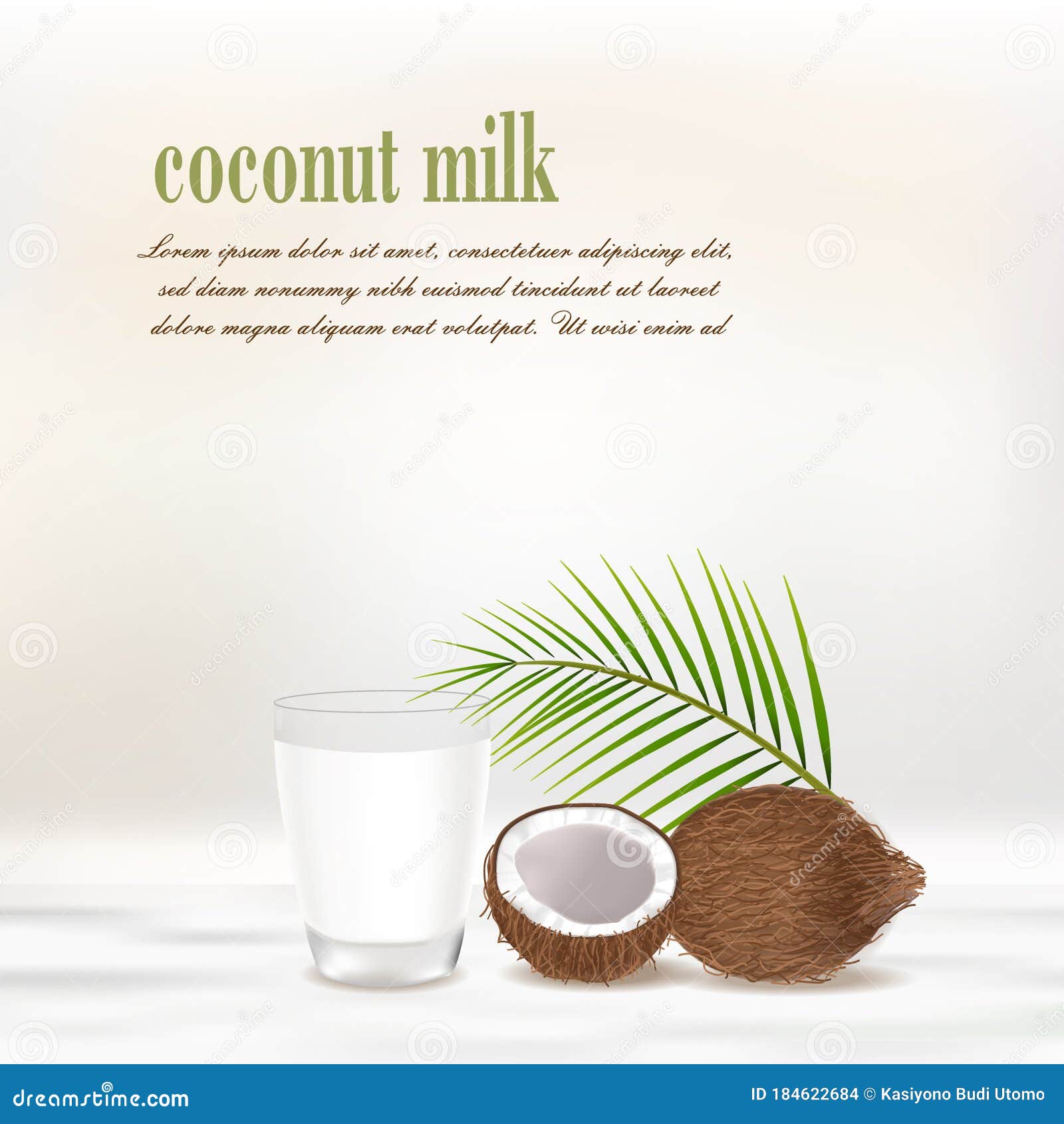Coconut Milk Advertising Design. Stock Vector - Illustration of object ...