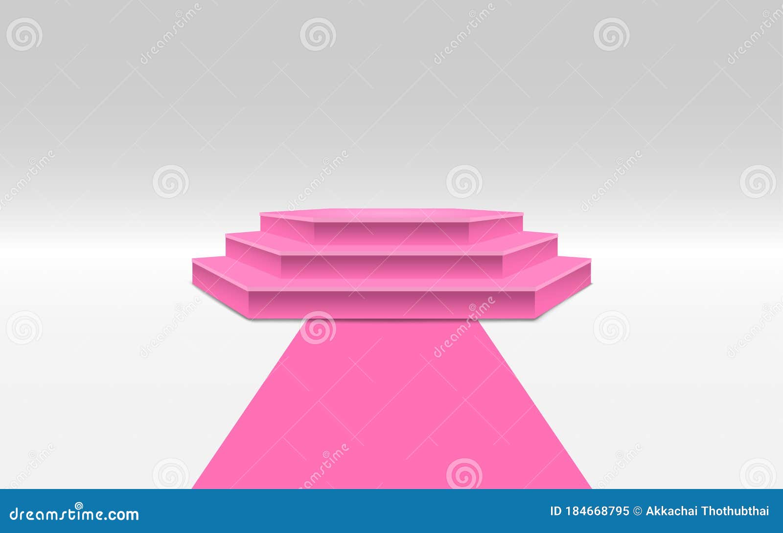 Podium With A Red Carpet. Realistic Podium For Celebrities Isolated On ...