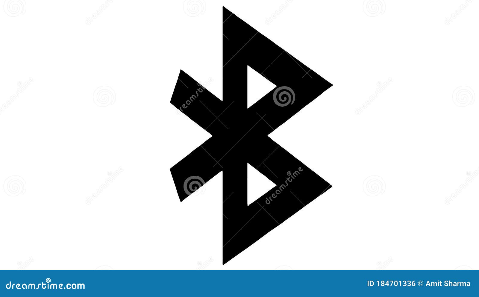 Bluetooth Sign and Symbol in Black and White Editorial Photo ...