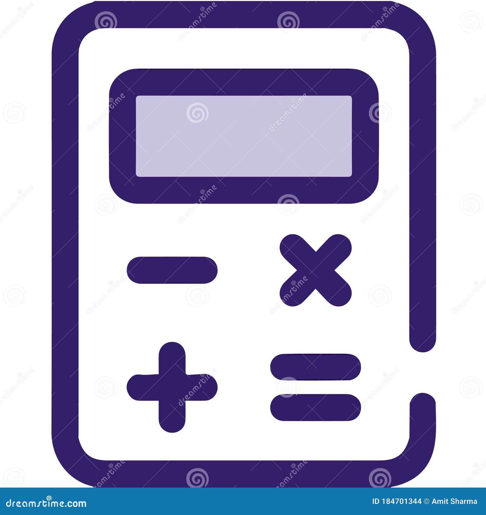 Calculator Sign and Symbol, Black and White Illustration Stock ...