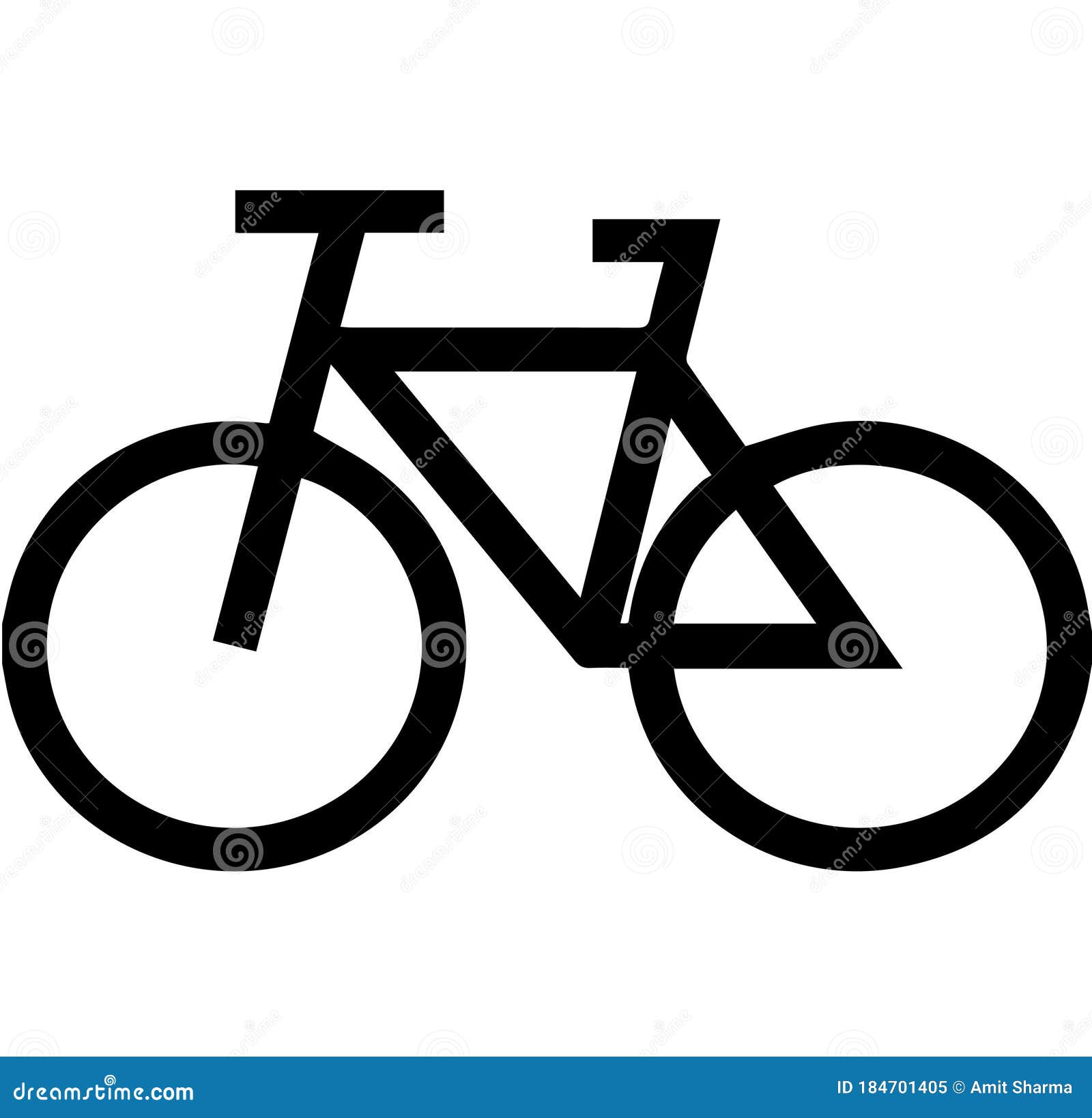 BLACK and WHITE CYCLE SIGN and SYMBOL VECTOR ILLUSTRATION Stock ...