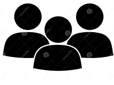 Group of People Standing Together Icon Stock Illustration ...