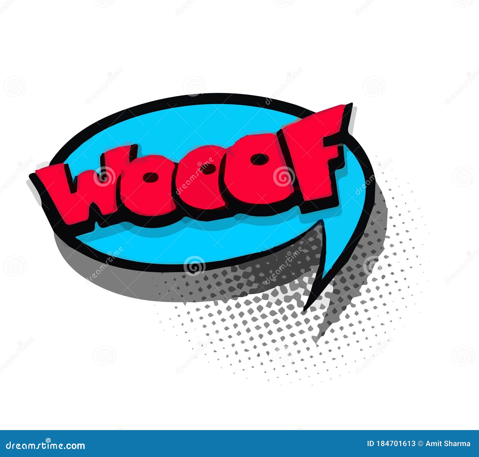 Woof in Speech Bubble Icon Colorful Illustration Stock Illustration ...