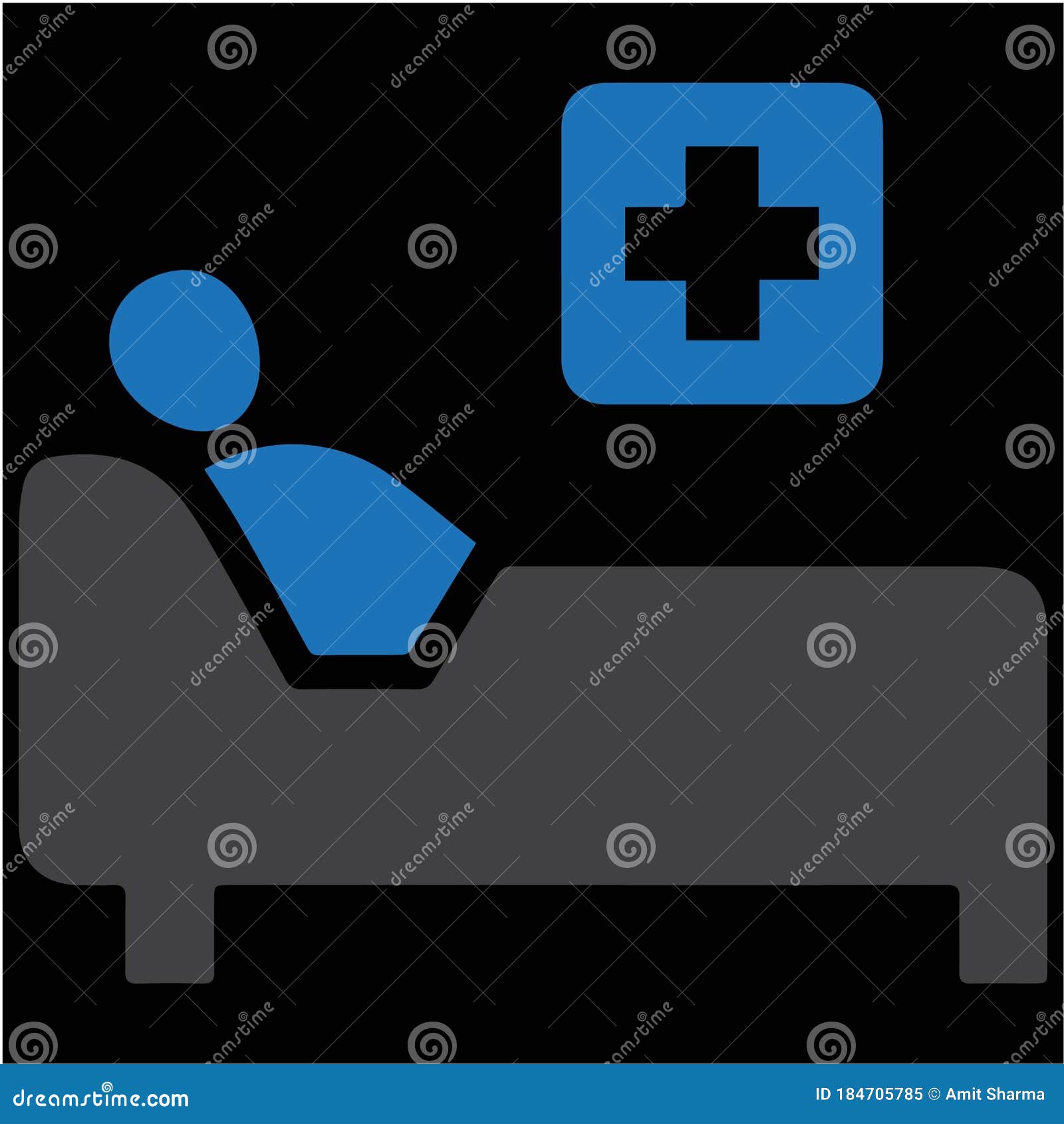 Patient in Quarantine in Hospital Isolation, Colorful Illustration ...