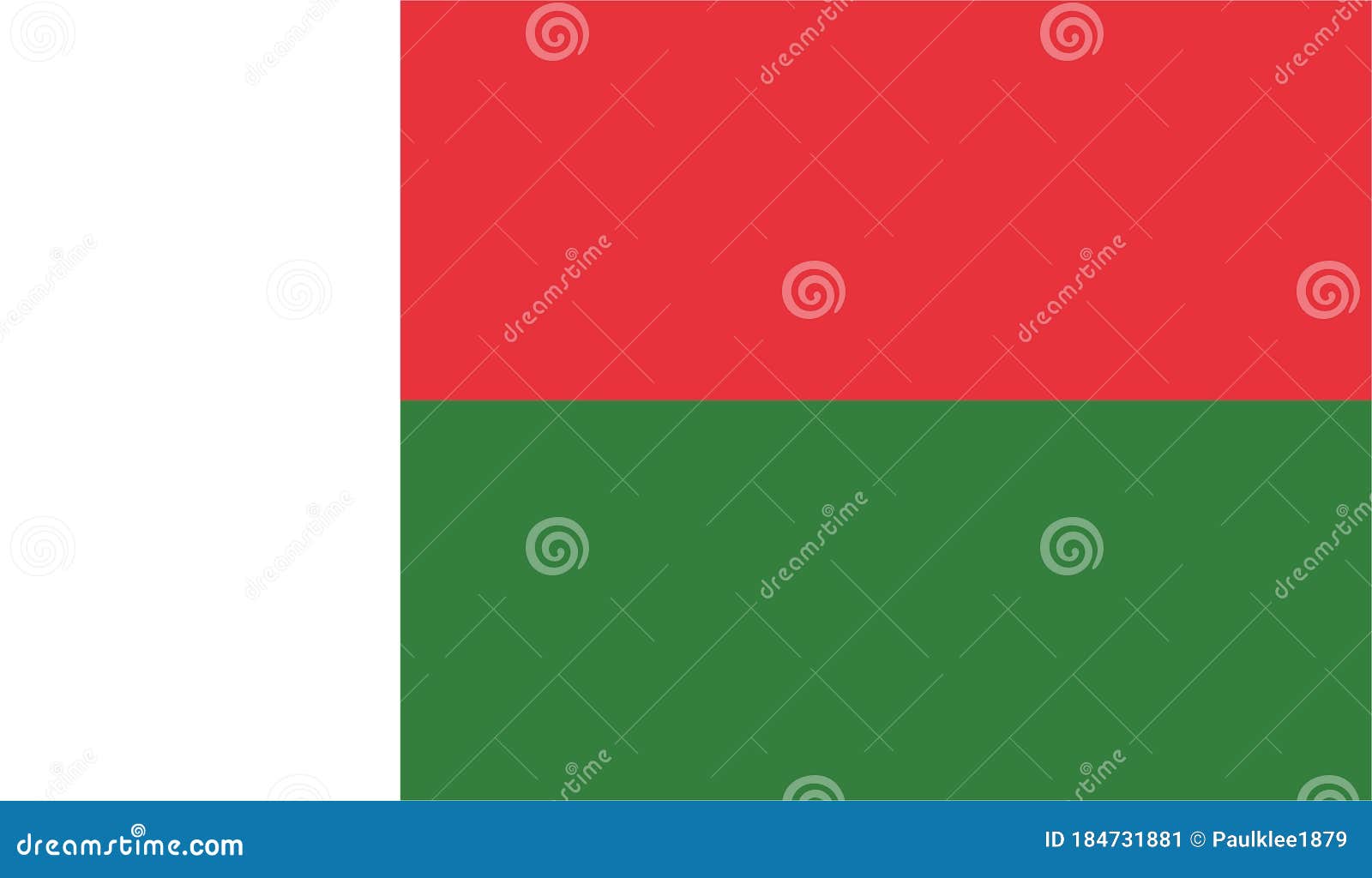 Madagascar Flag Vector Illustration On White Background. Madagascar ...