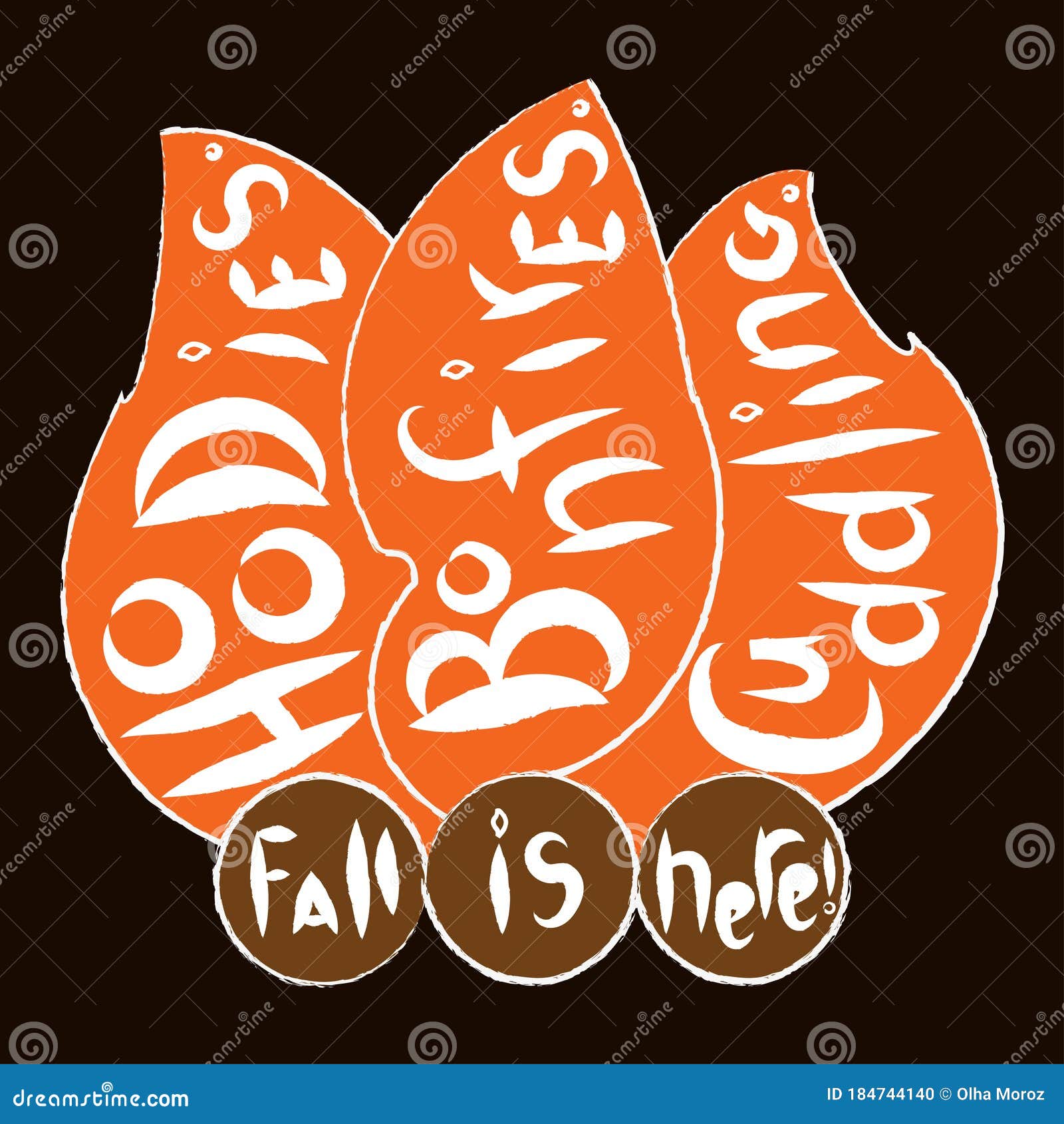 Illustration of a Campfire with the Inscription Hoodies. Bonfires ...