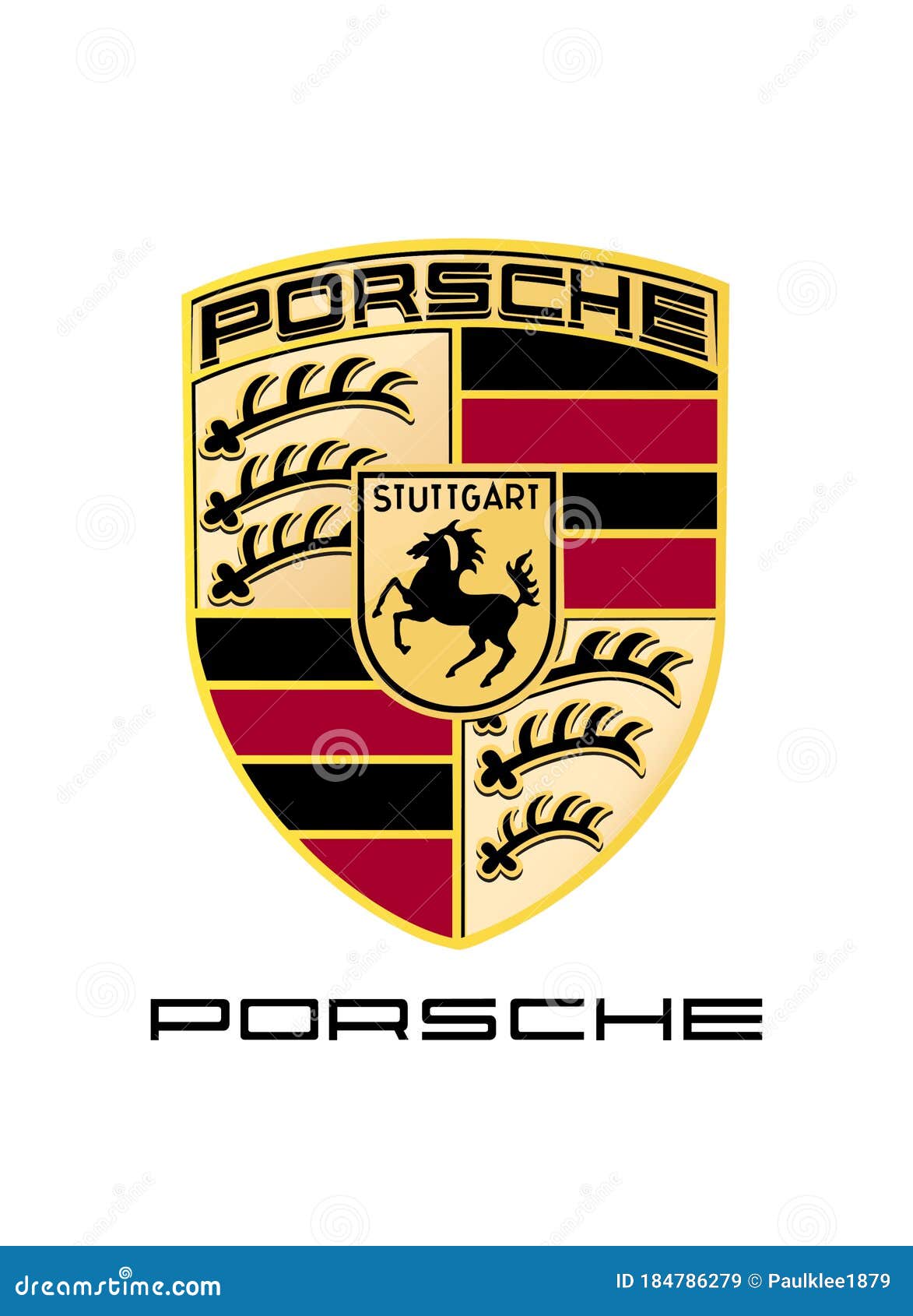 Porsche Logo Vector On White Background Editorial Image | CartoonDealer ...