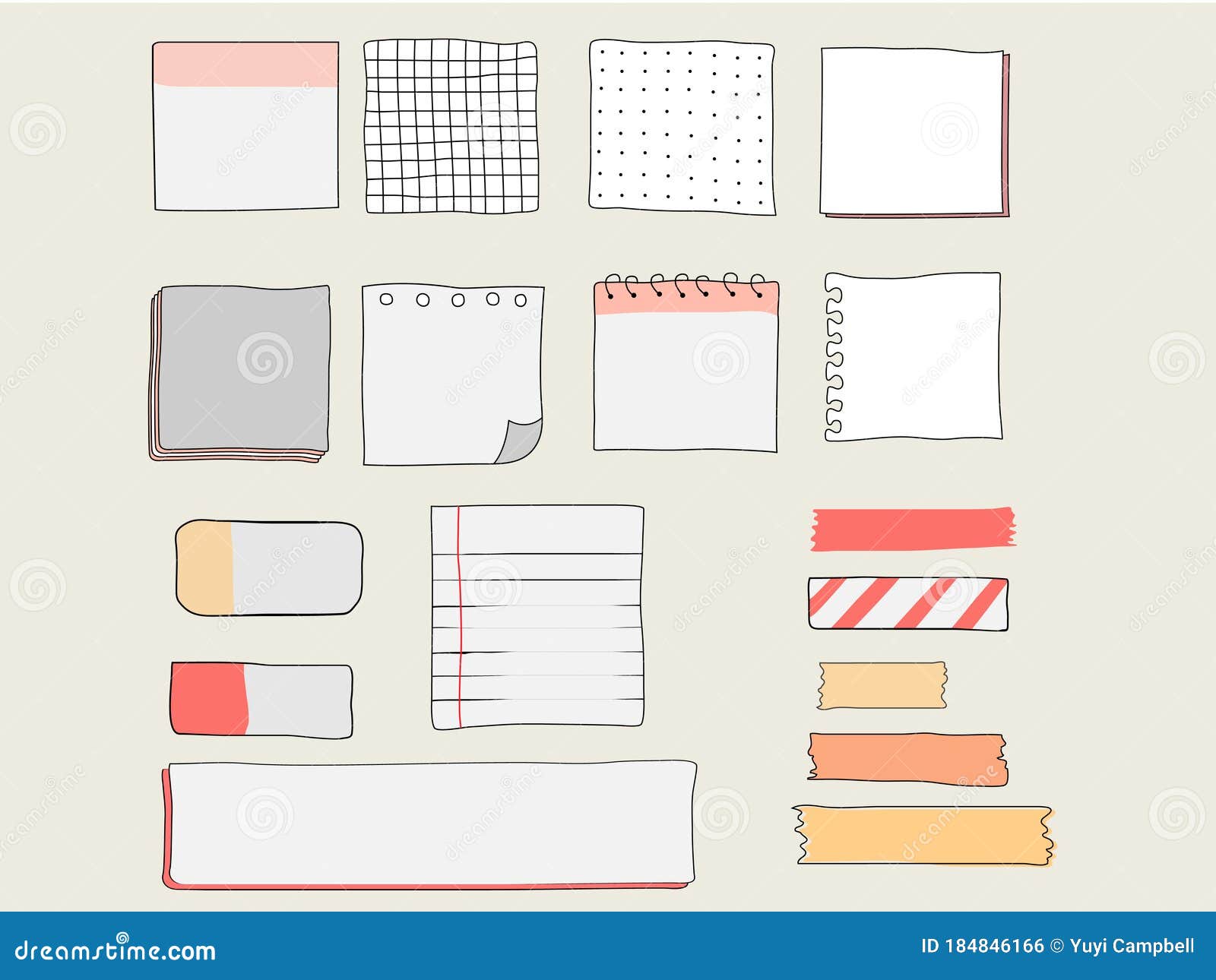 Collection of Various Crumpled Note Papers Stock Vector - Illustration ...