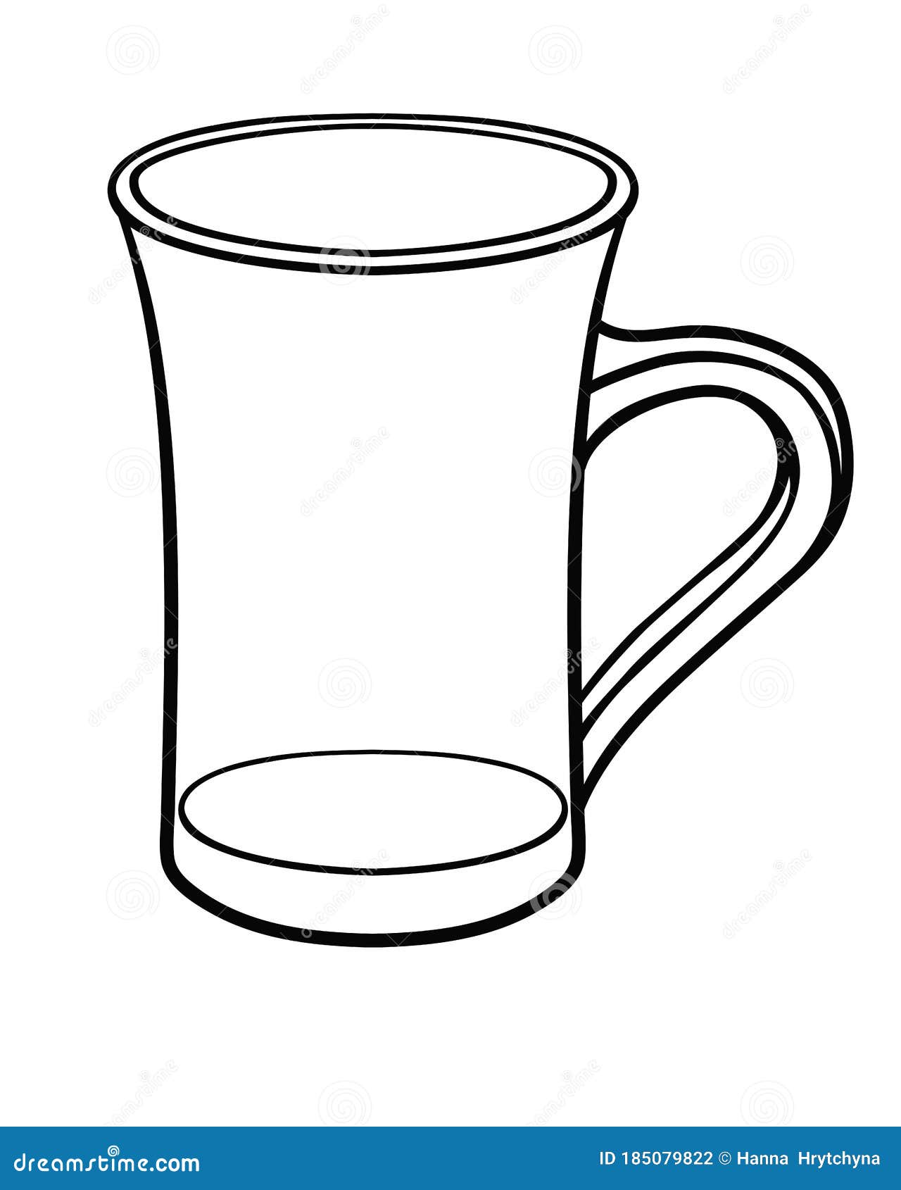 Cup - a Vector Linear Picture for Coloring. Outline. Hand Drawing Stock ...