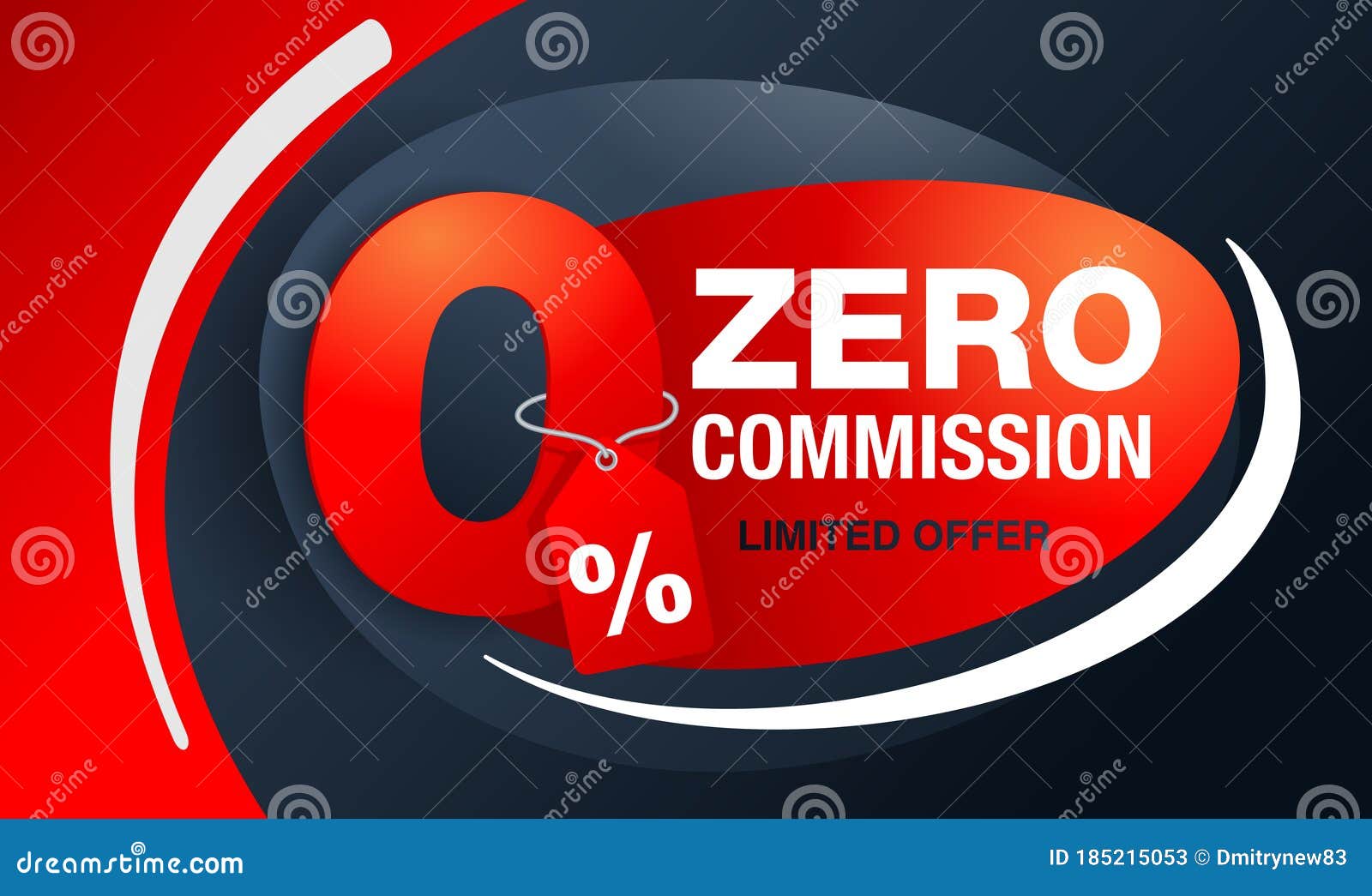 Zero Commission Special Offer Banner Stock Vector - Illustration of ...