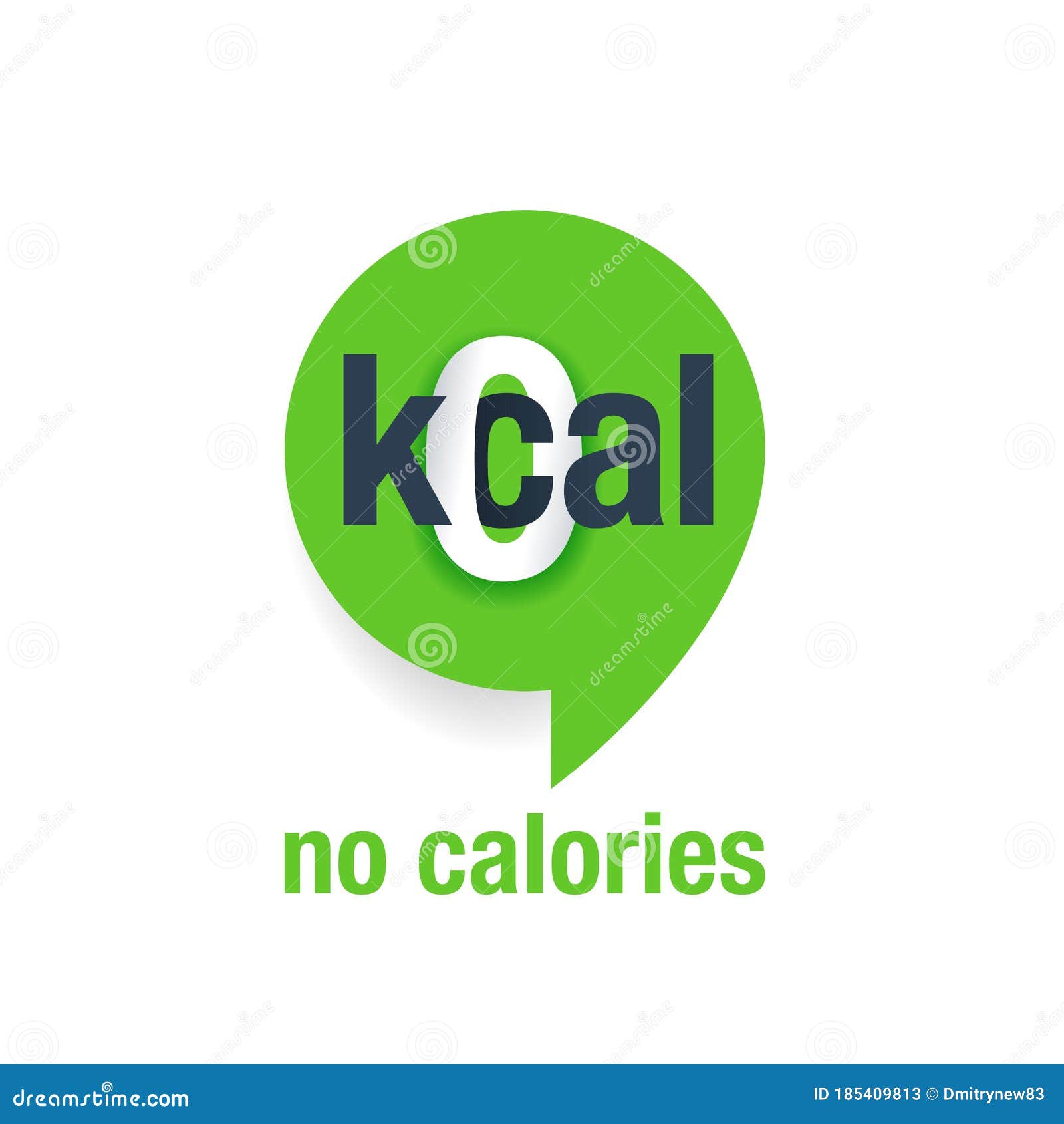 Zero calories icon stock vector. Illustration of element - 185409813