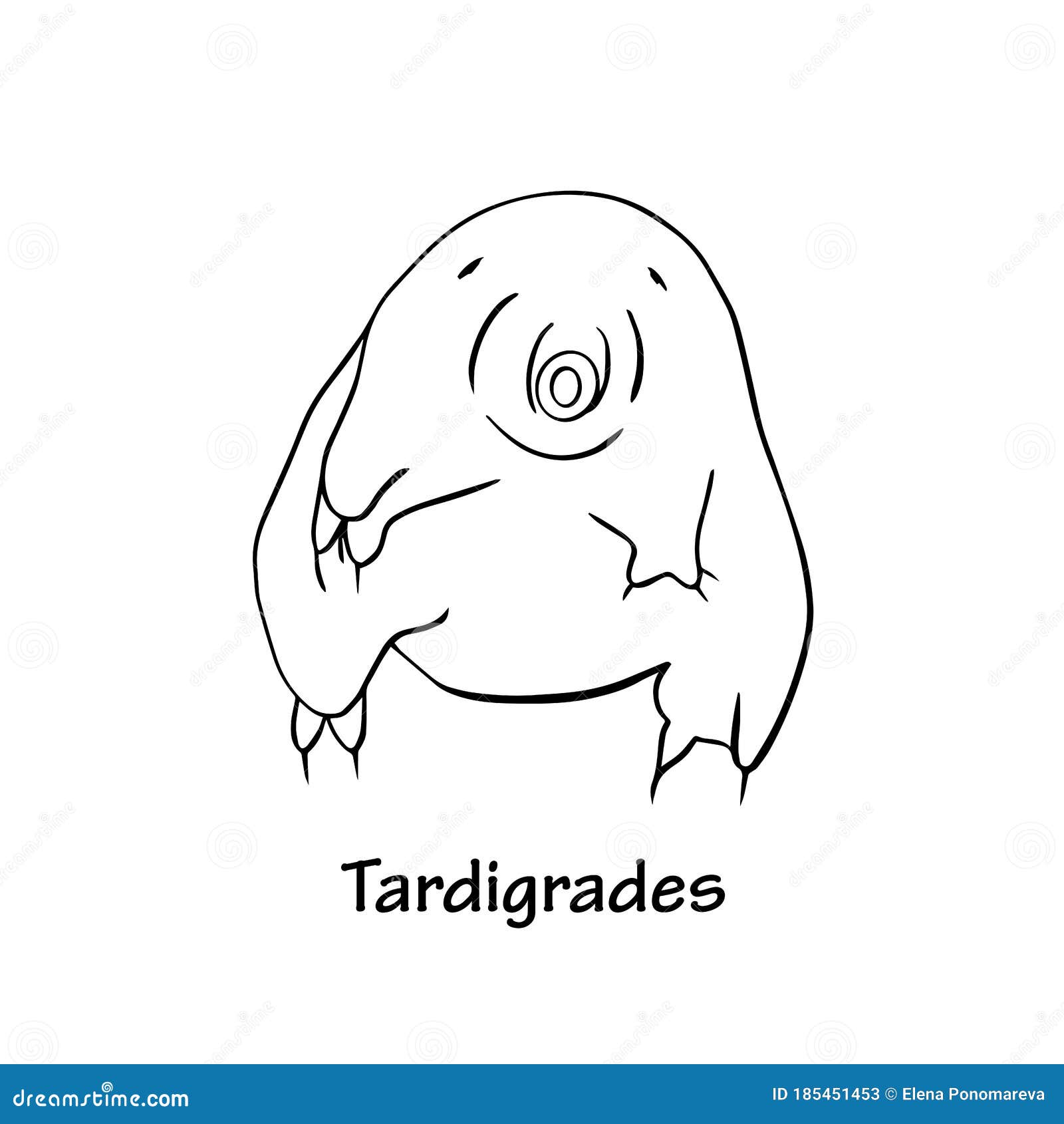 Tardigrades Silhouette - Stock Illustration For Logo Or Sign With ...