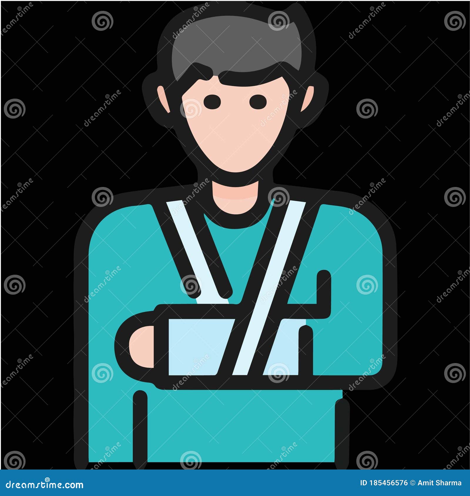 Finger Splinter Cartoon Vector | CartoonDealer.com #36955805