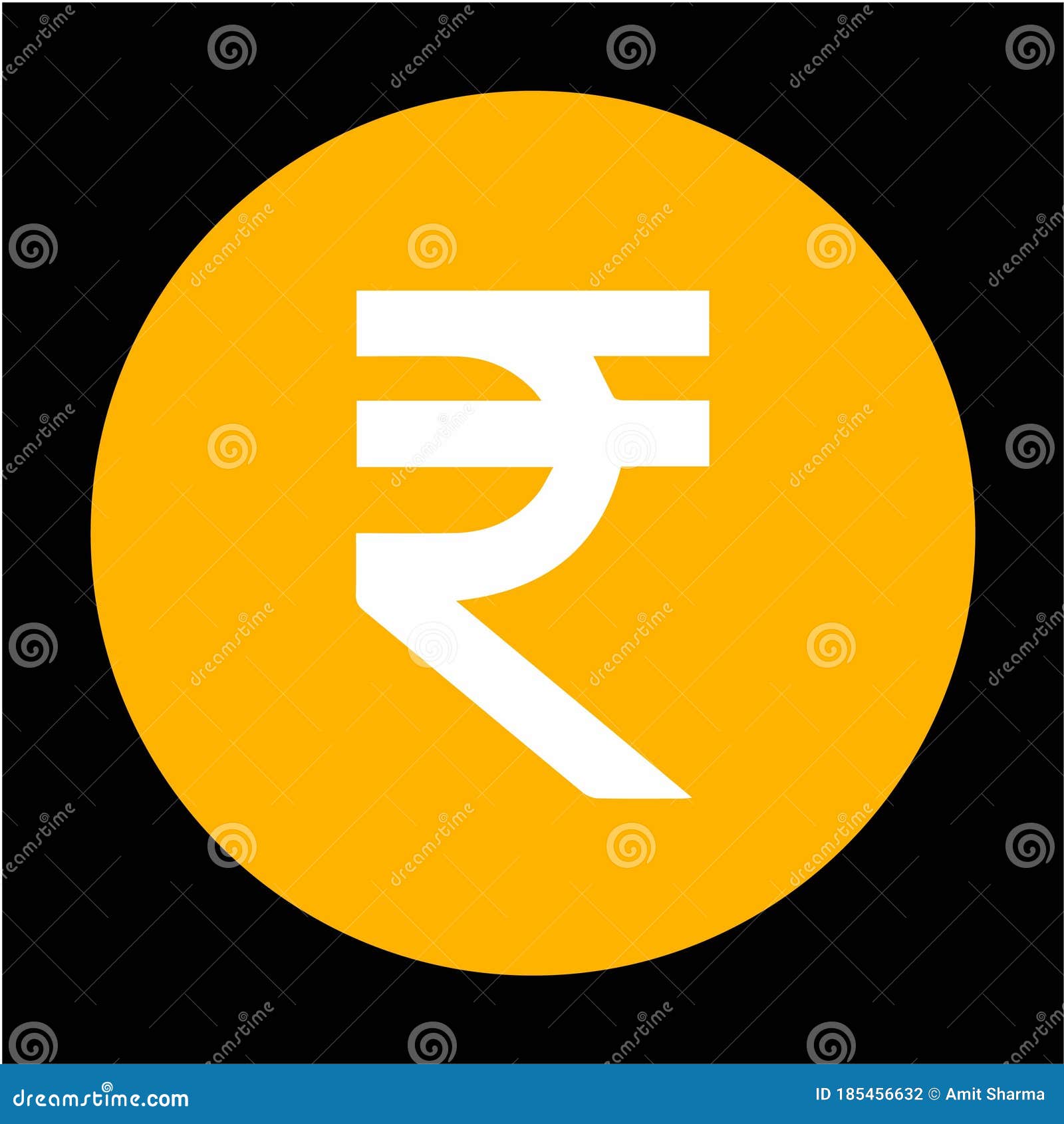 Indian Rupee Sign and Symbol, Circular Image Shape Colorful ...
