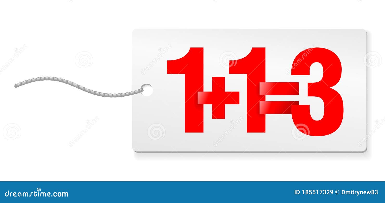 1 plus 1 is 3 offer badge stock vector. Illustration of advertising ...