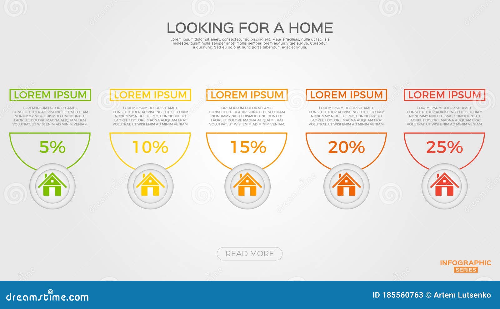 Buying a House Infographics, Real Estate Presentation Stock Vector ...