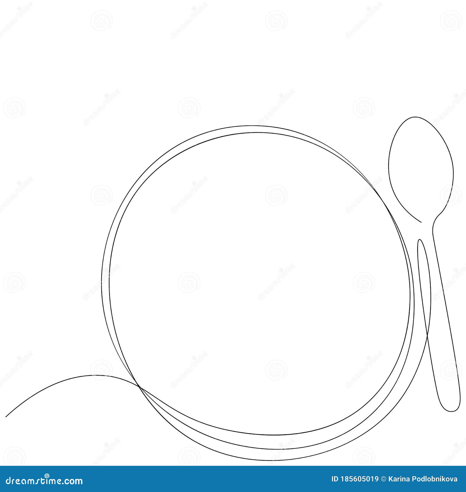 Drawing Restaurant Menu With The Colored Labels Vector Illustration ...