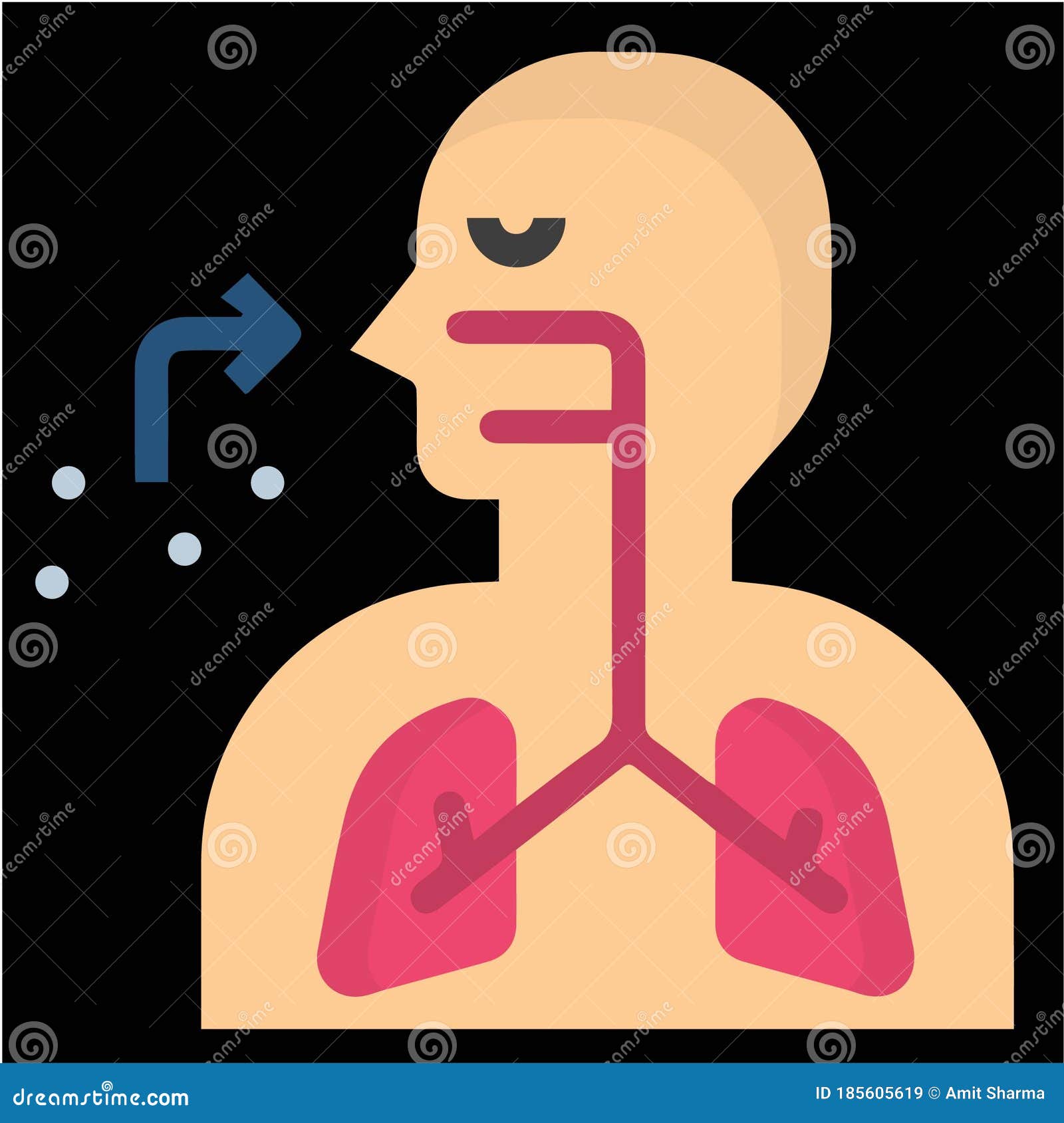 Do Not Inhale Icon, Warning Sign Vector Illustration | CartoonDealer ...