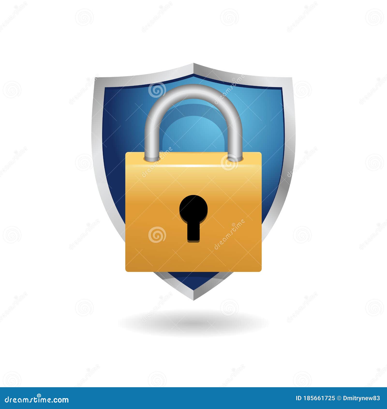 Data security lock icon stock vector. Illustration of privacy - 185661725