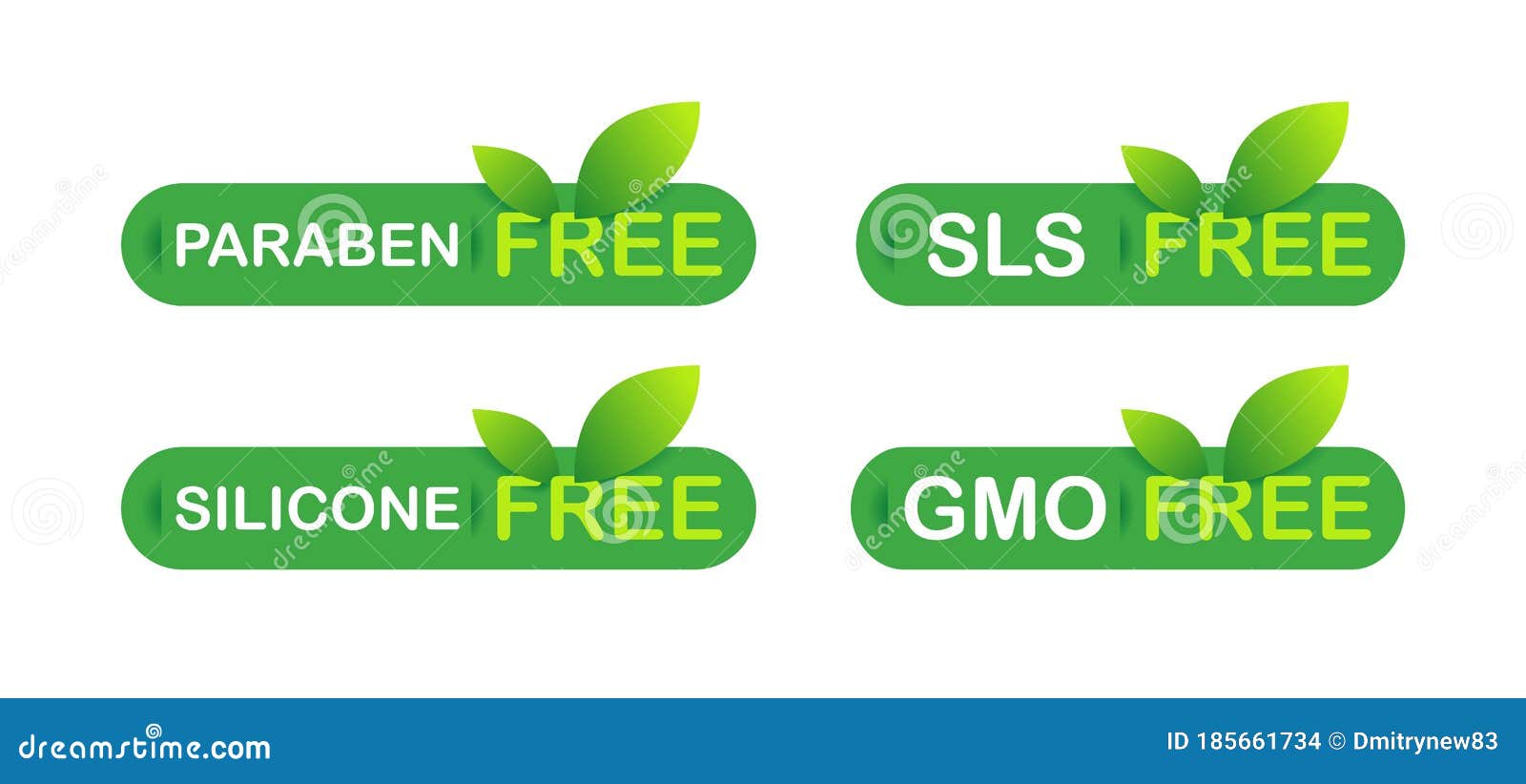 Natural Eco Products Buttons Set Stock Vector - Illustration of icon ...