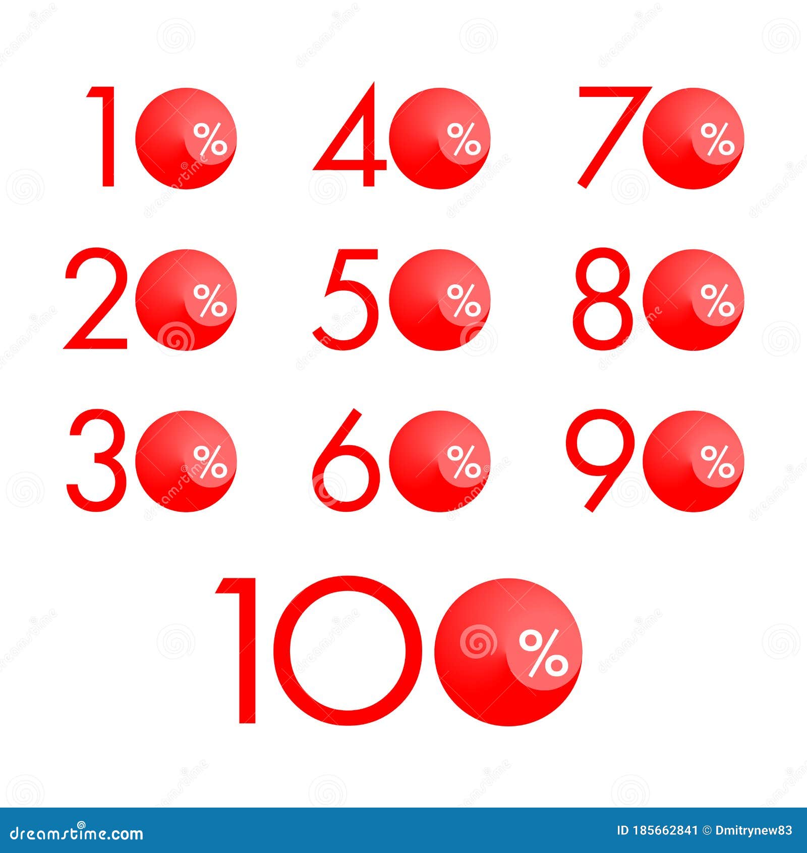 Tags with Different Percentage Stock Vector - Illustration of symbol ...