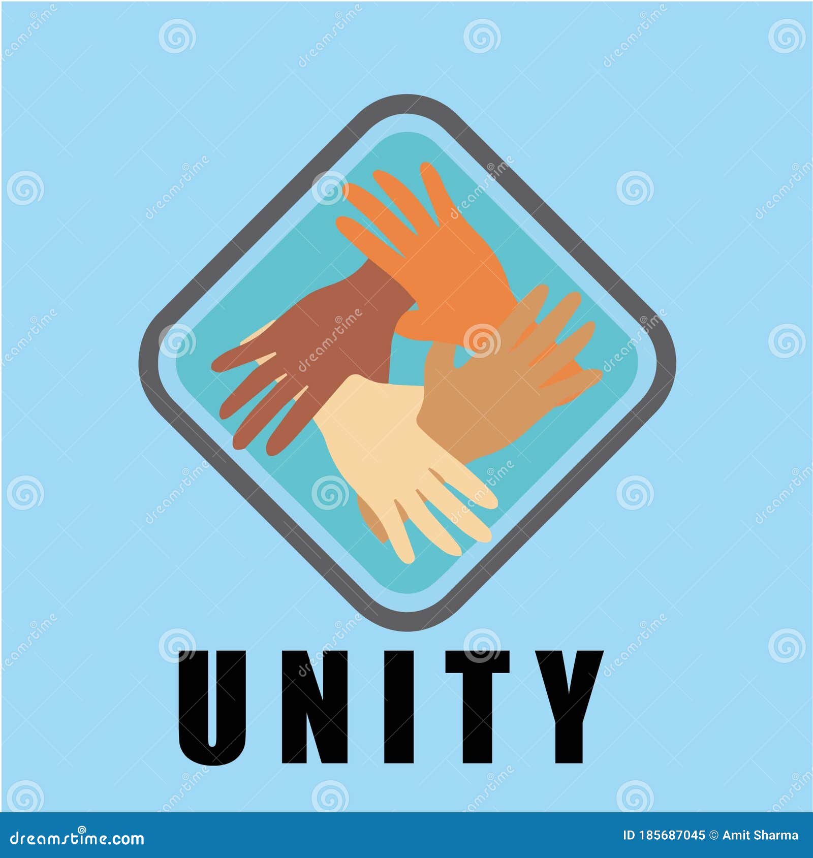 UNITY in DIVERSITY Colorful Illustration Stock Illustration ...