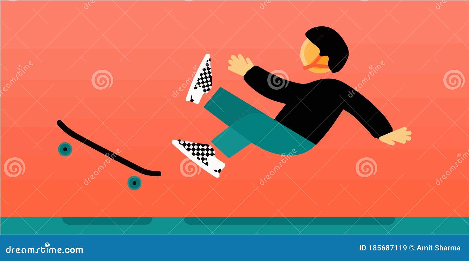 Falling Off Skateboard Stock Illustrations – 3 Falling Off Skateboard ...