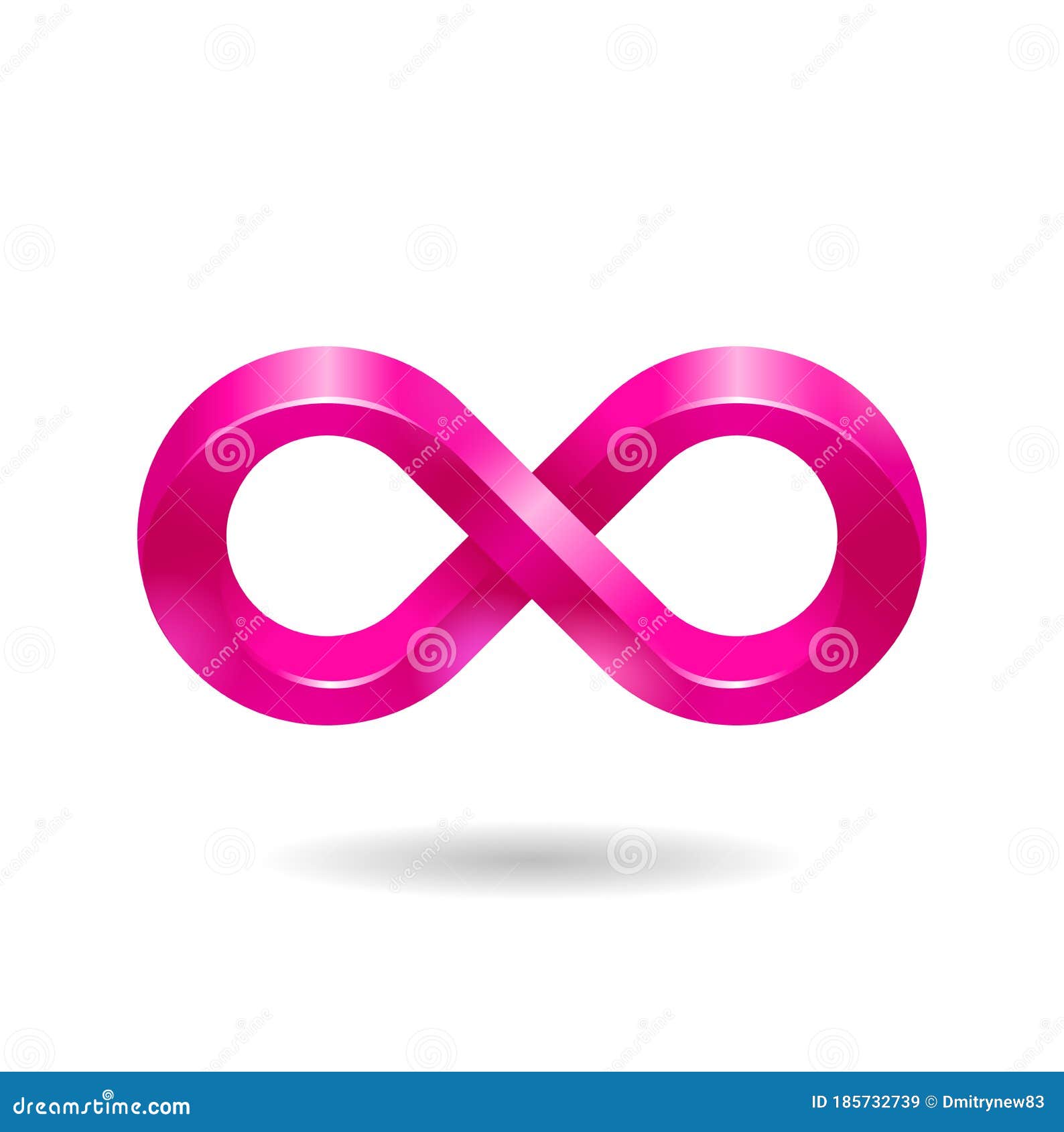 Infinity Sign Icon in 3D Glossy Style Stock Vector - Illustration of ...