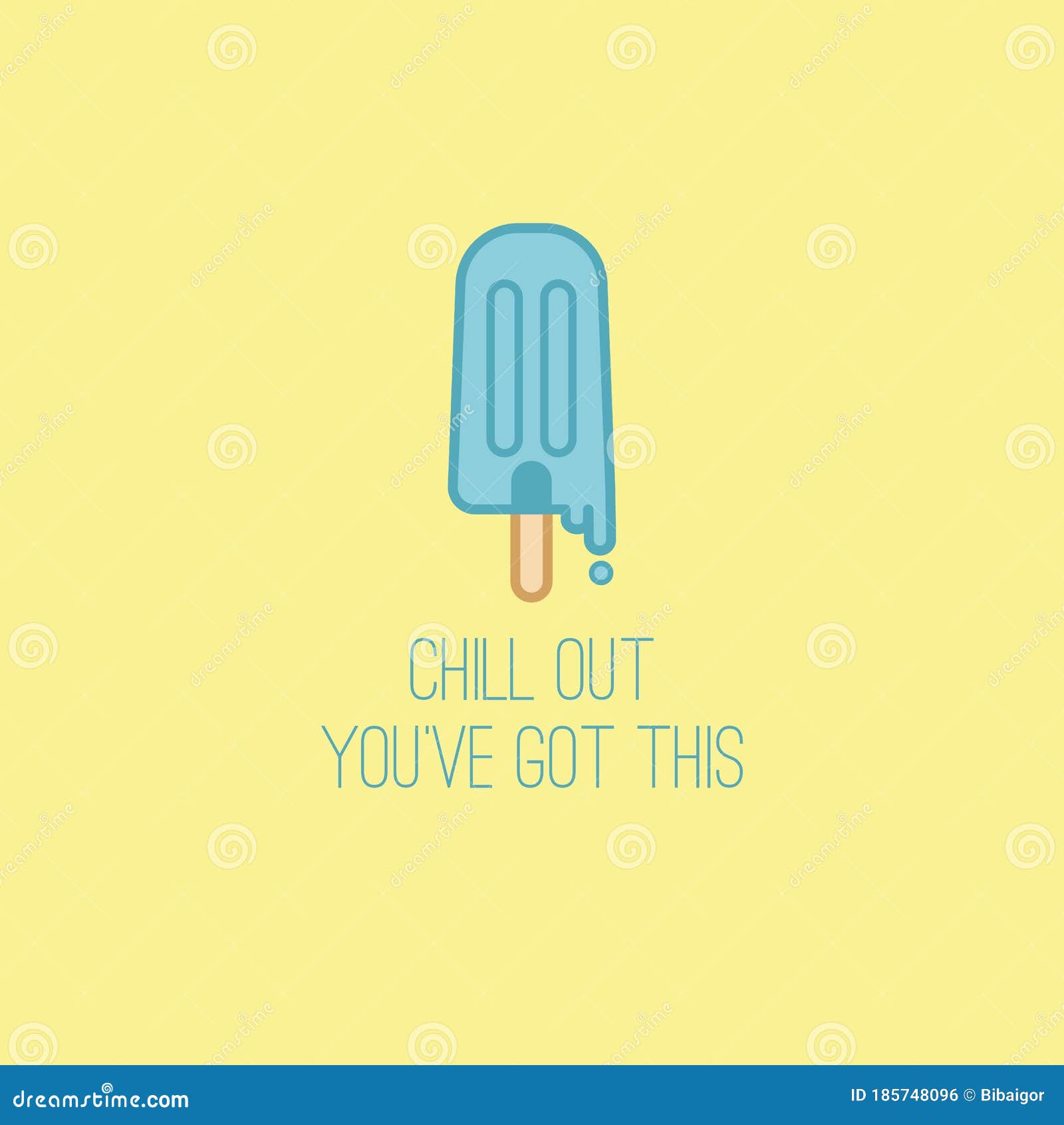 Chill Out You`ve Got this. Funny Pun Text. Tasty Dessert Stock ...
