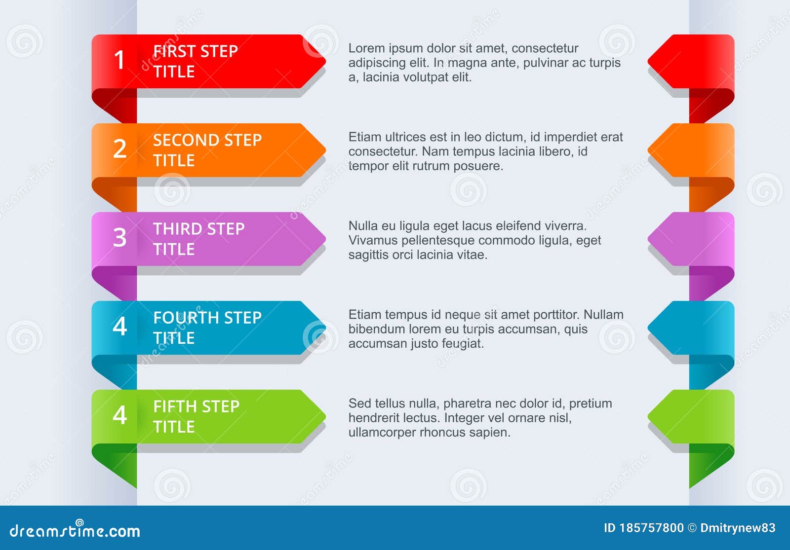 Infographics Template - 5 Steps Information Stock Vector - Illustration ...