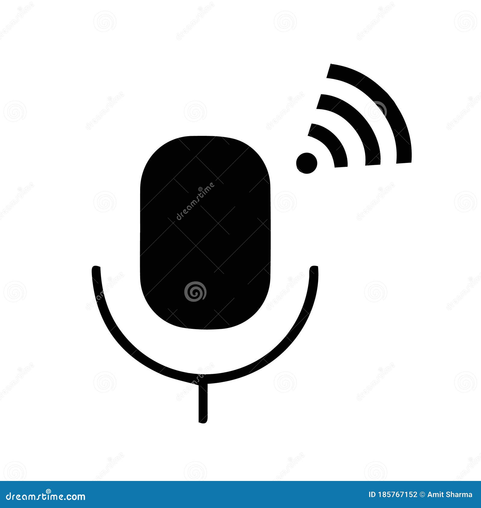 Voice Signals from CONDENSER MICROPHONE, SIGN/SYMBOL Stock Illustration ...