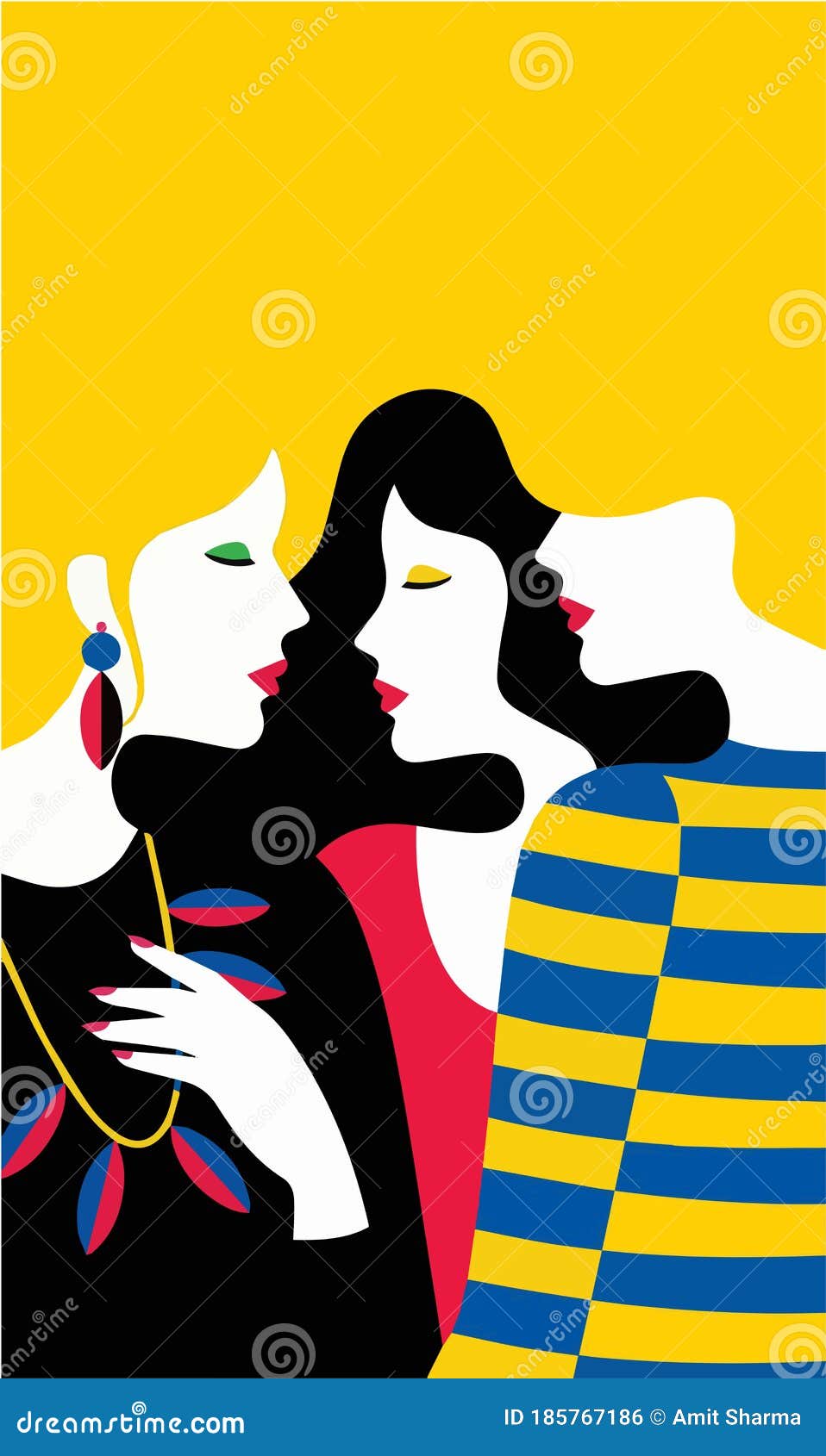Modern Women Sign and Symbol, Colorful Illustration Stock Illustration ...