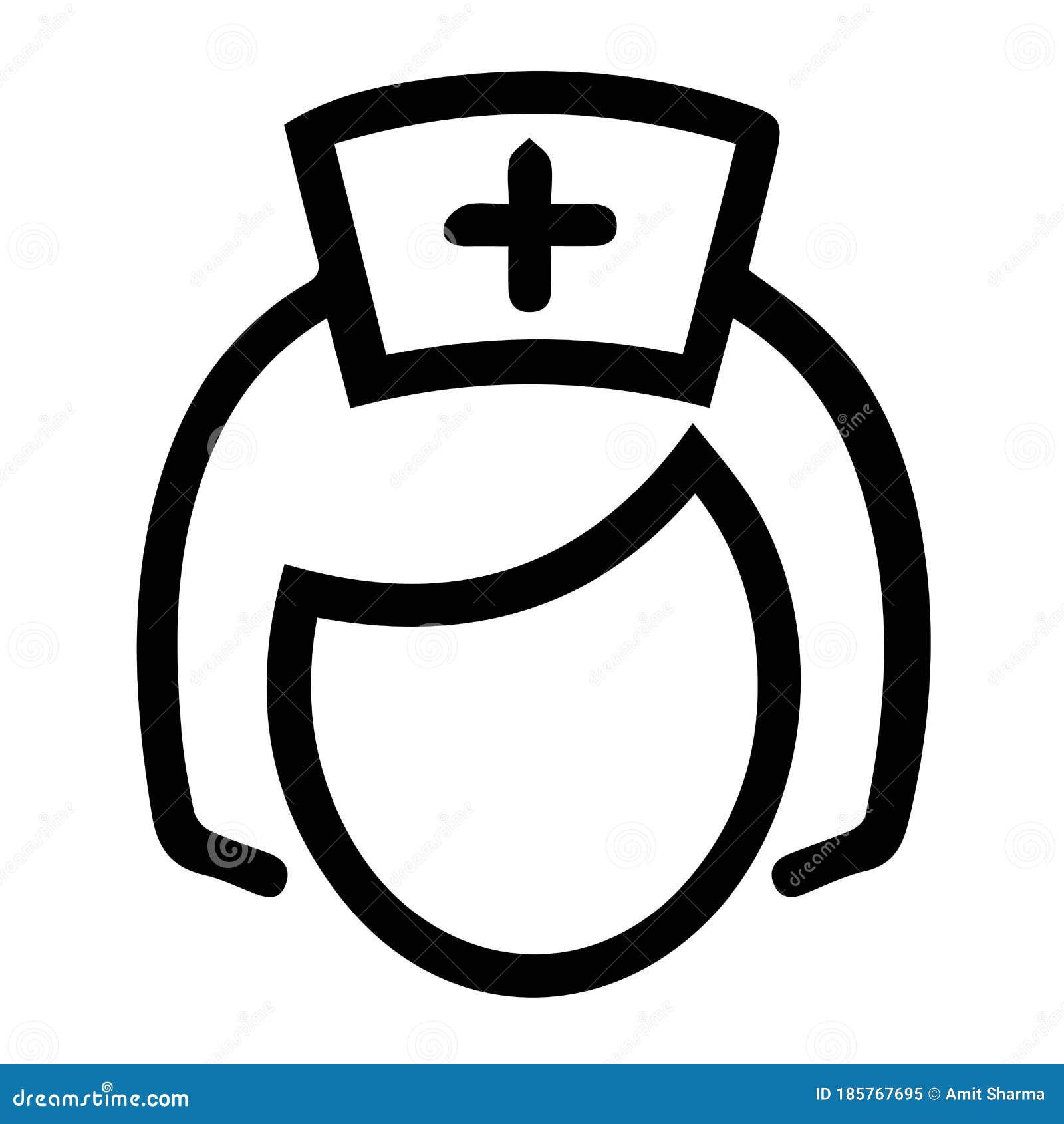 Hospital Nurse Icon, Sign and Symbol Stock Illustration - Illustration ...