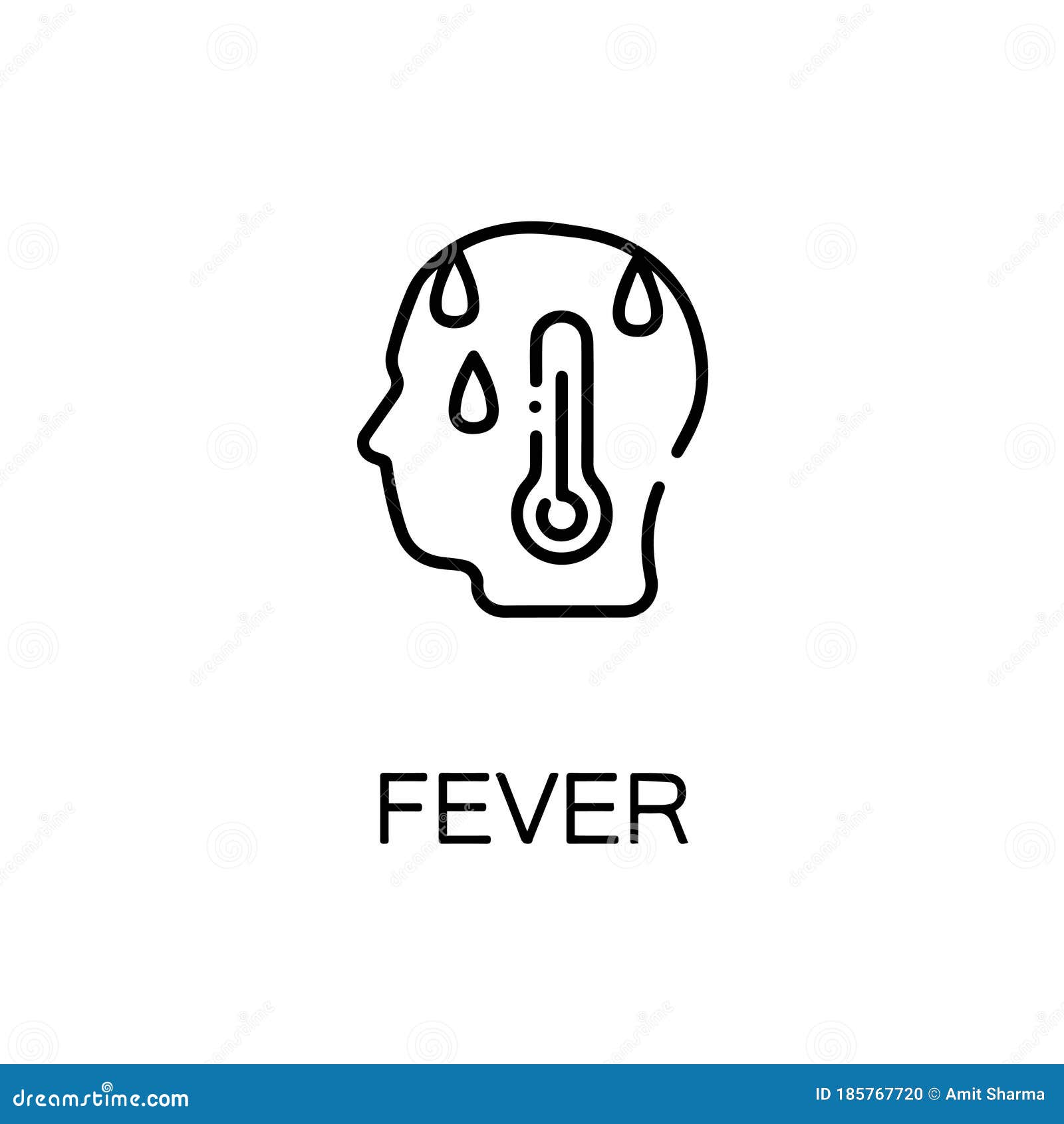 Fever Icon, Sign and Symbol Illustration Stock Illustration ...
