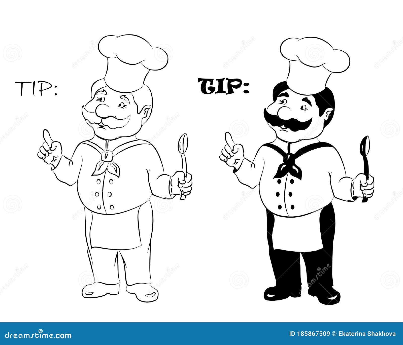 Chef recommends stock vector. Illustration of cook, vector - 185867509