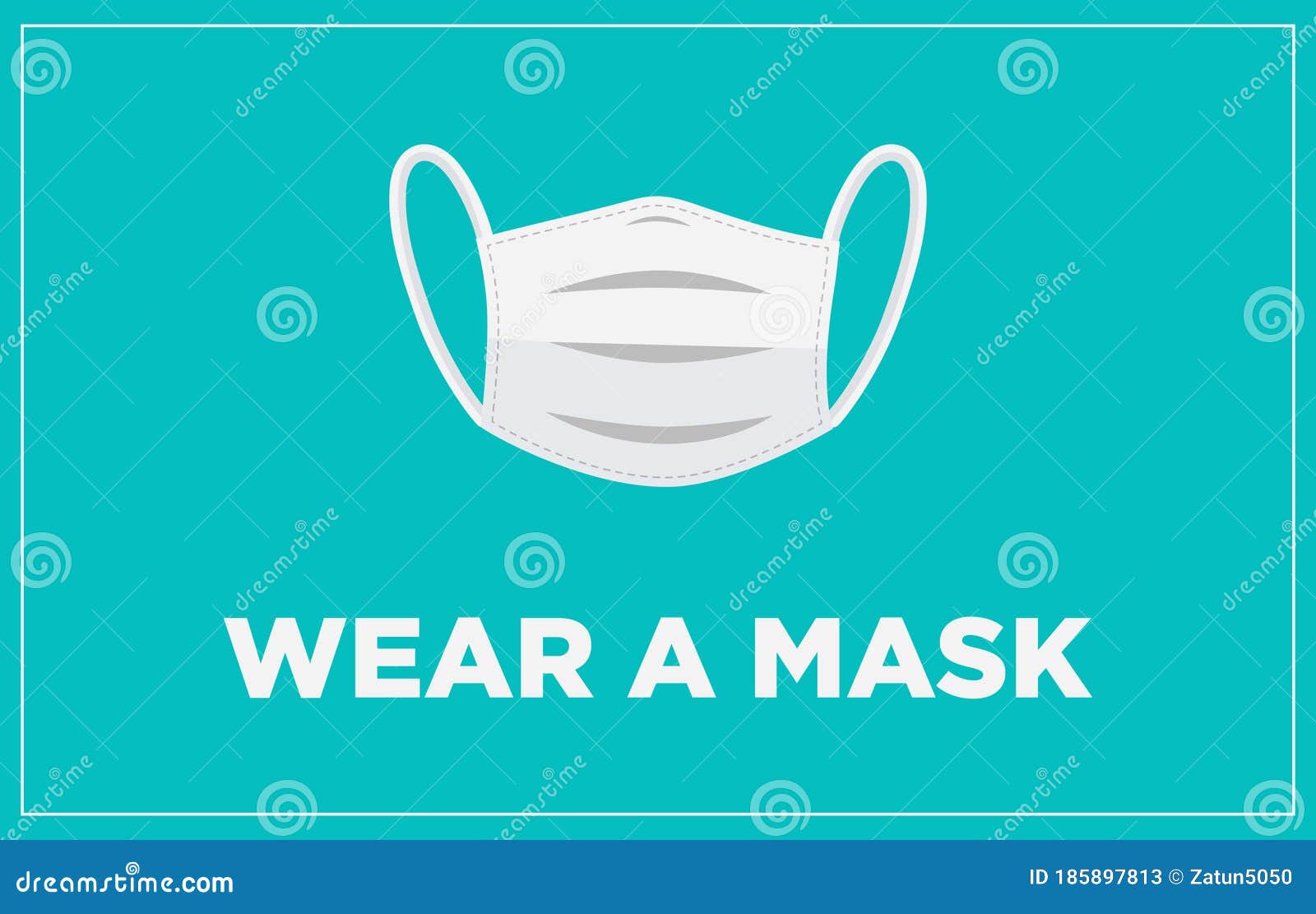 Wear a Mask and Stay Safe Banner Stock Vector - Illustration of doctor ...