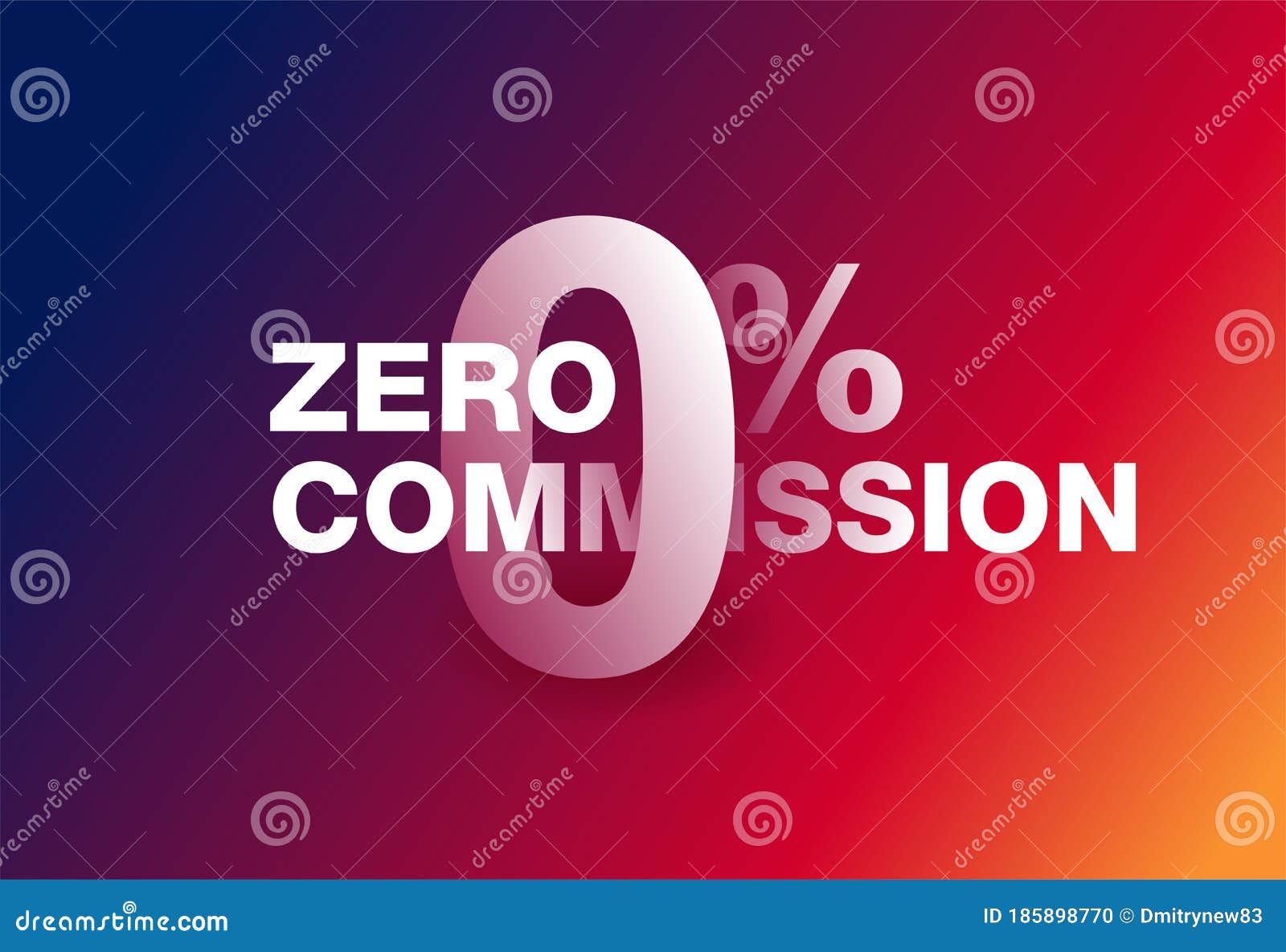 Zero Percent Commission Banner Stock Vector - Illustration of ...