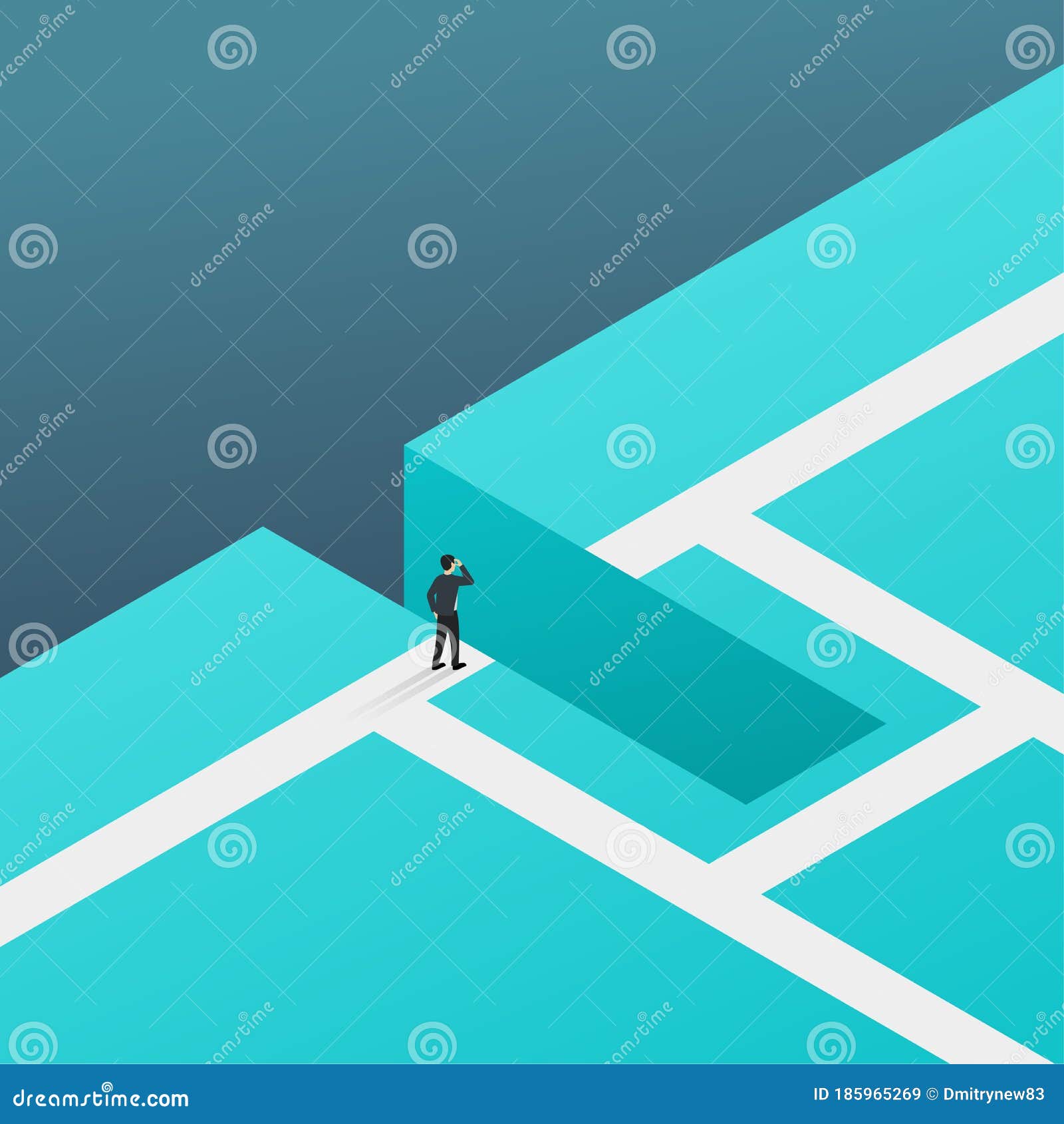 Business Obstacle Concept Flat 3d Web Isometric Infographic Royalty ...