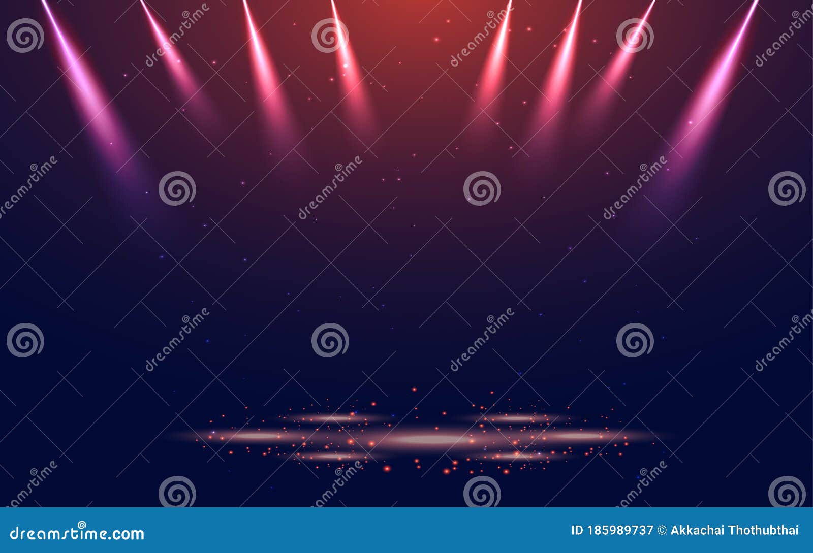 Spotlight in the Studio Room Stock Vector - Illustration of lights ...