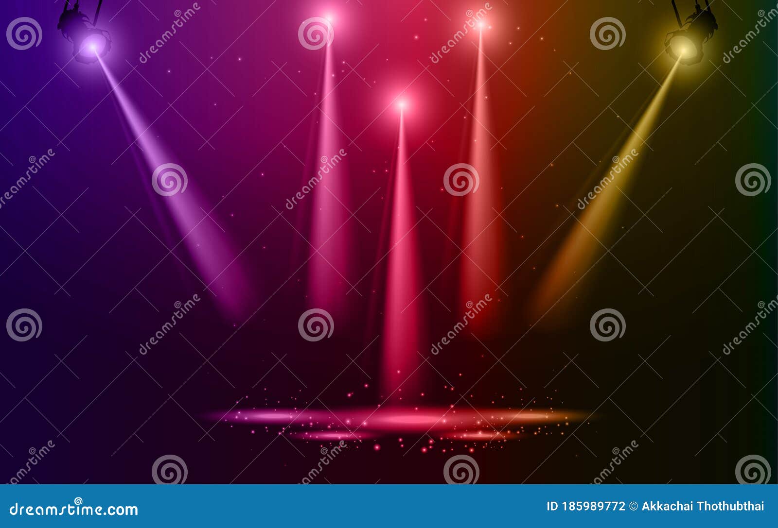 Spotlight in the Studio Room Stock Vector - Illustration of vector ...