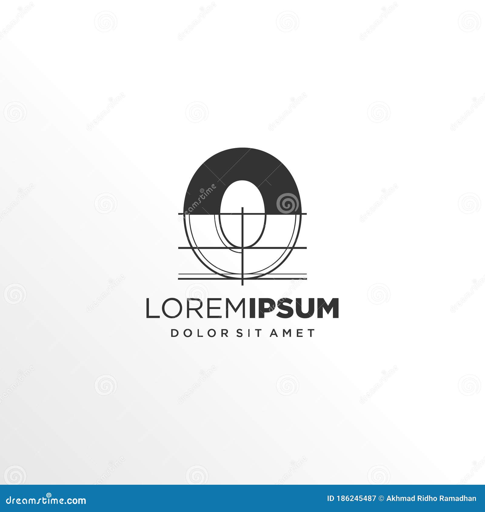 Number 0 Logo Design with Architecture Element Stock Illustration ...