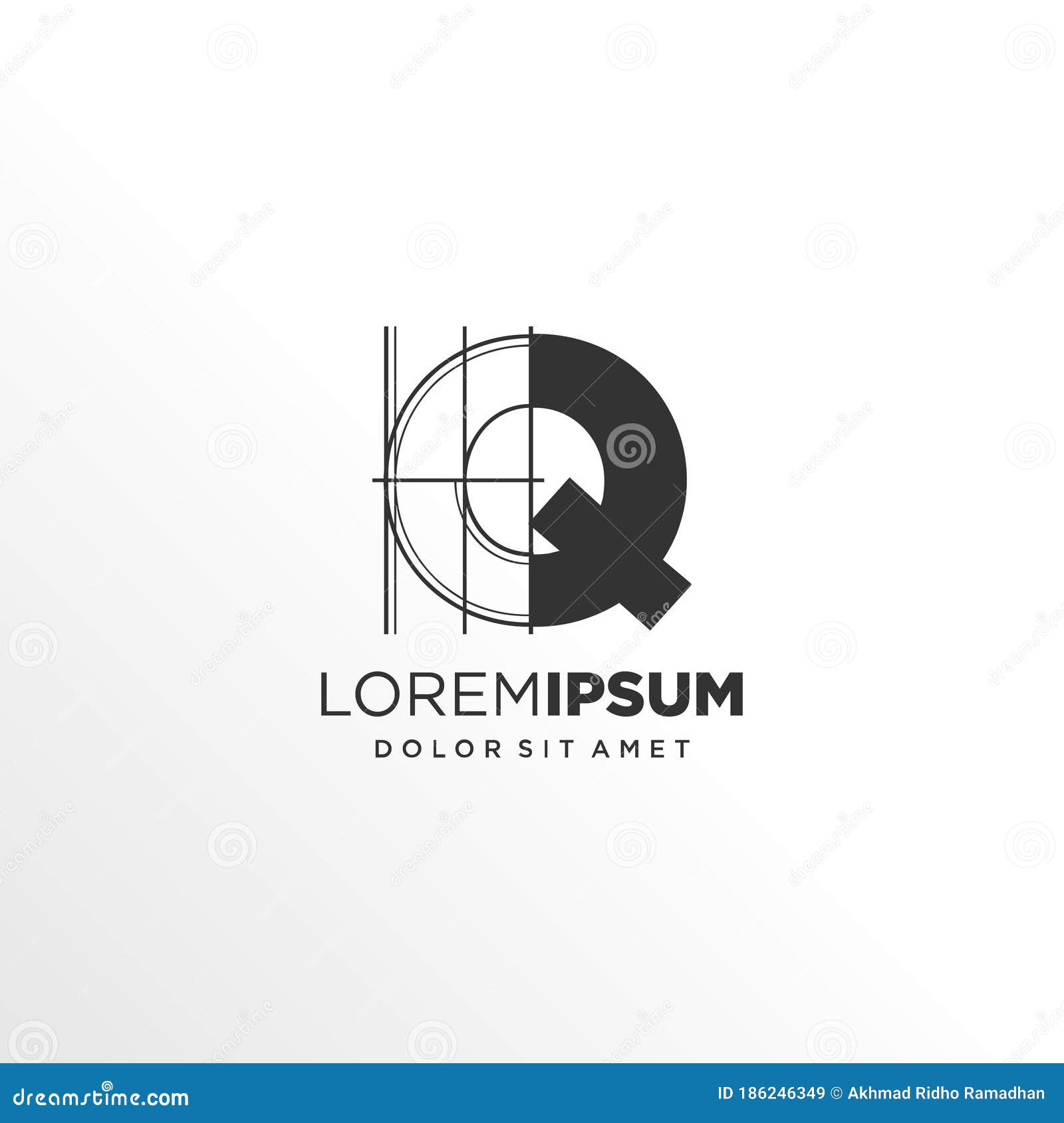 Initial Letter Q Logo Design with Architecture Element Stock Vector ...